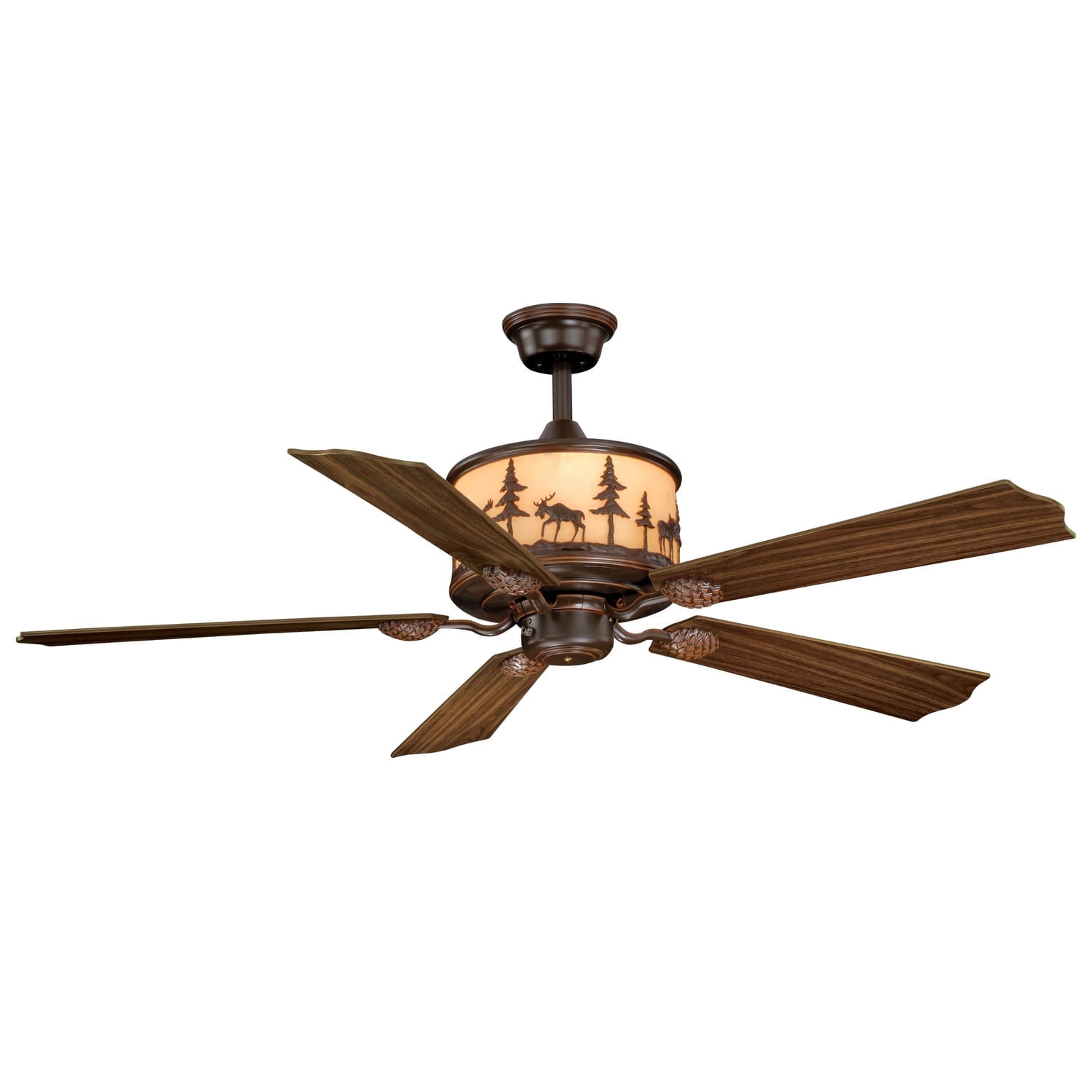 Yellowstone 56-in Rustic Moose Bronze Ceiling Fan and Remote - Walmart.com