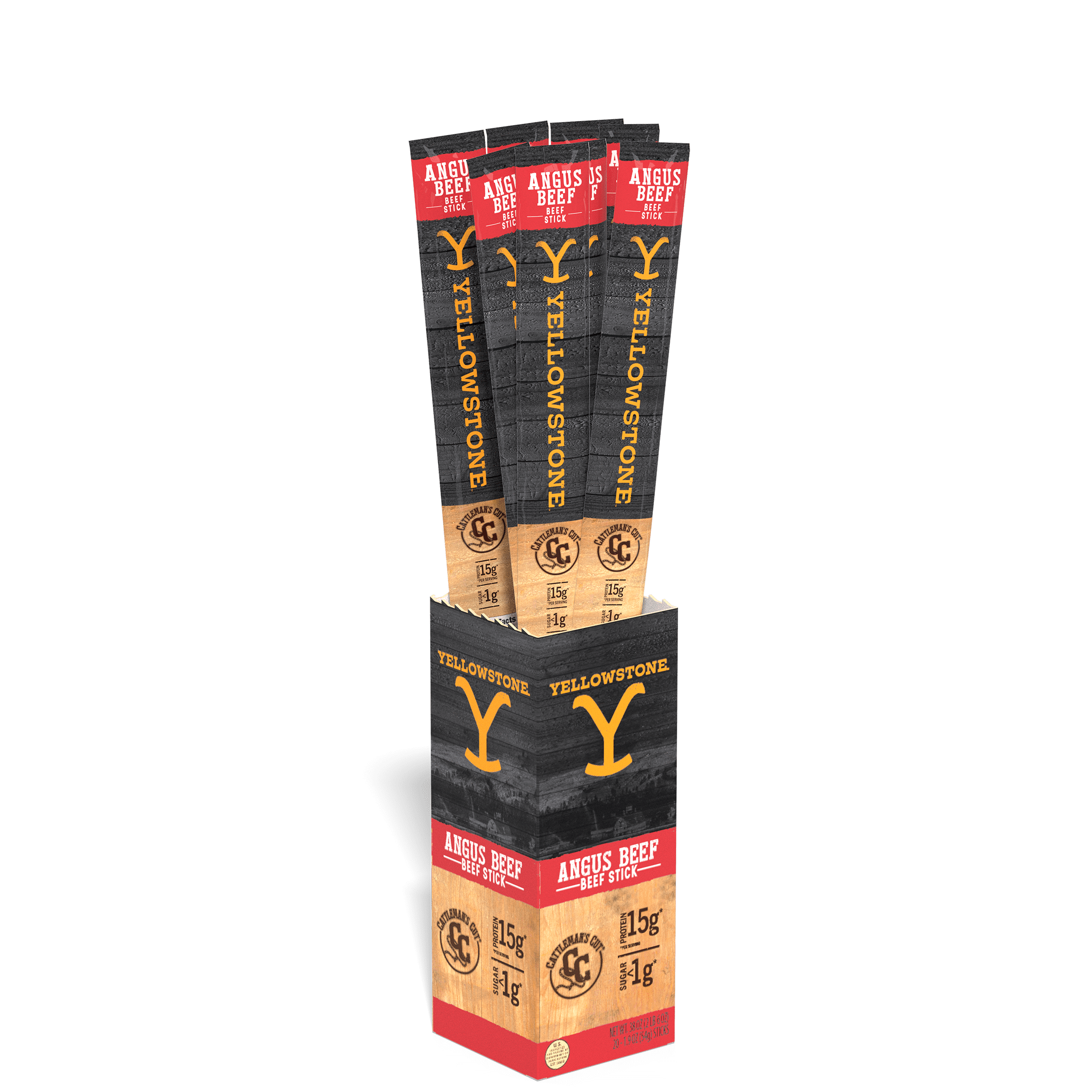 Yellowstone Angus Beef Stick, 1.9oz Plastic Pouch - Walmart.com