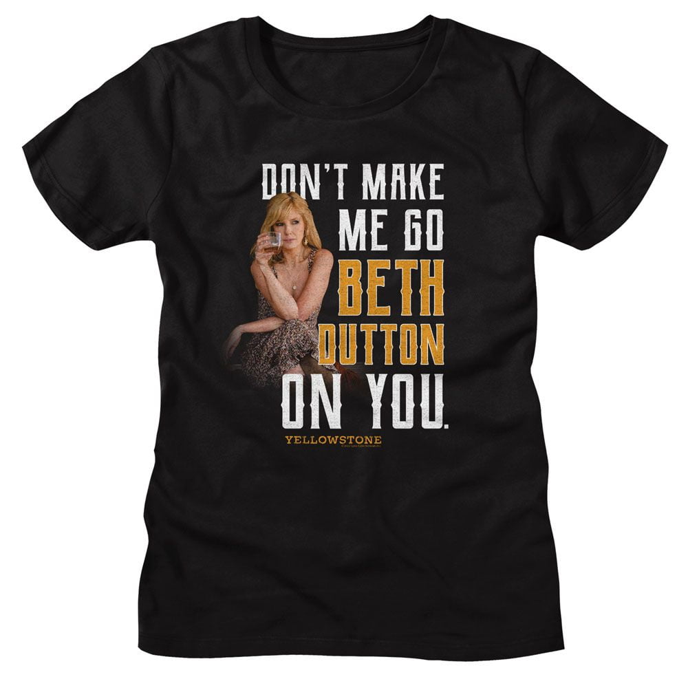 Yellowstone Beth Drinking Photo Black Women's T-Shirt - Walmart.com