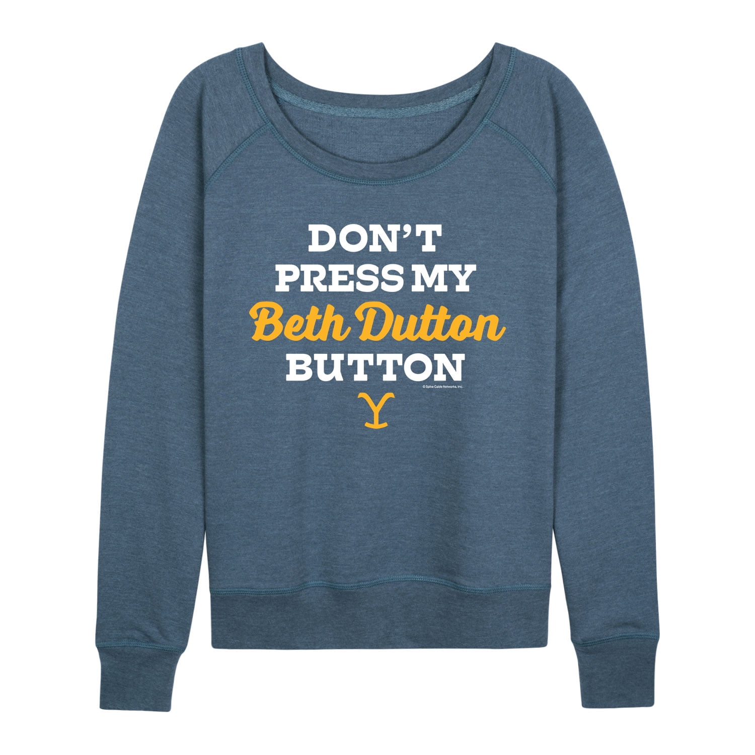 Yellowstone - Beth Dutton Button - Ladie's French Terry Long Sleeve ...