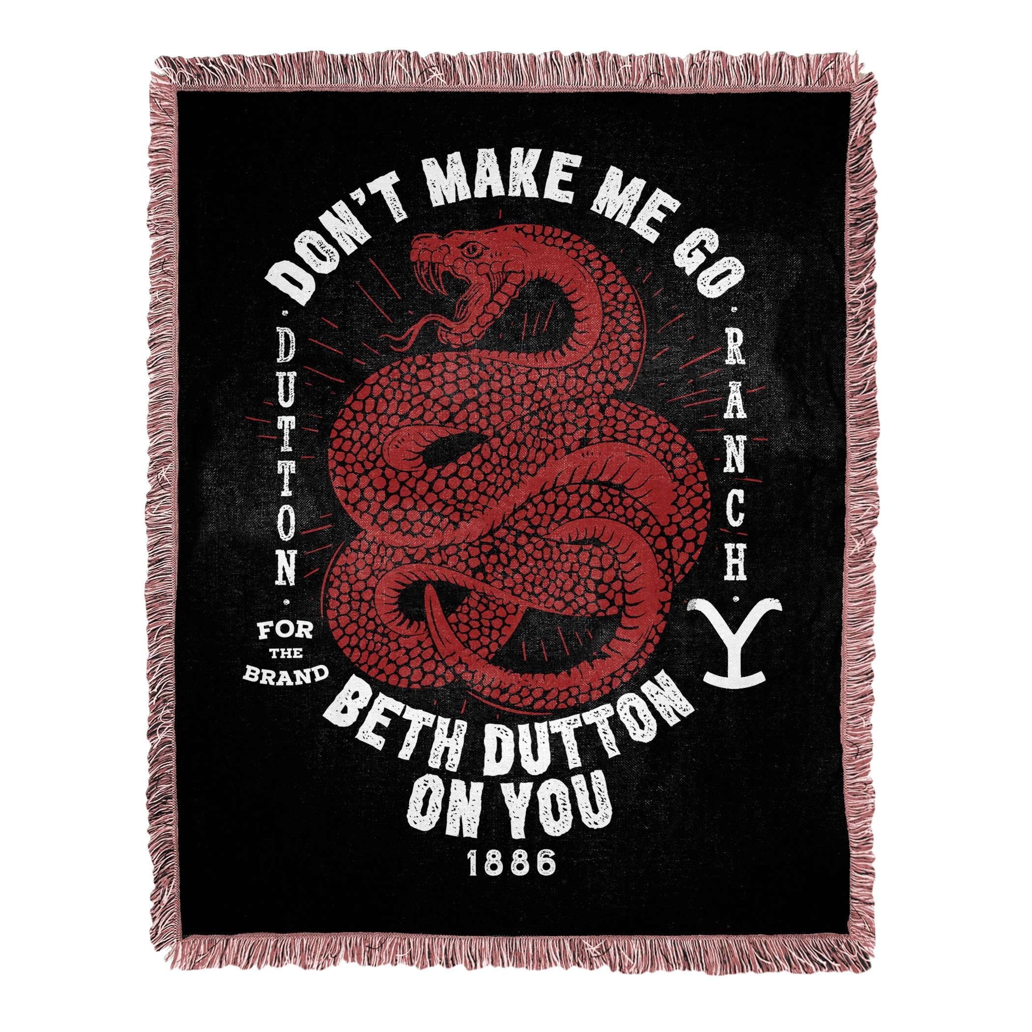 Yellowstone Beth Dutton Rattler Paramount Jacquard Throw Blanket, 46 x ...