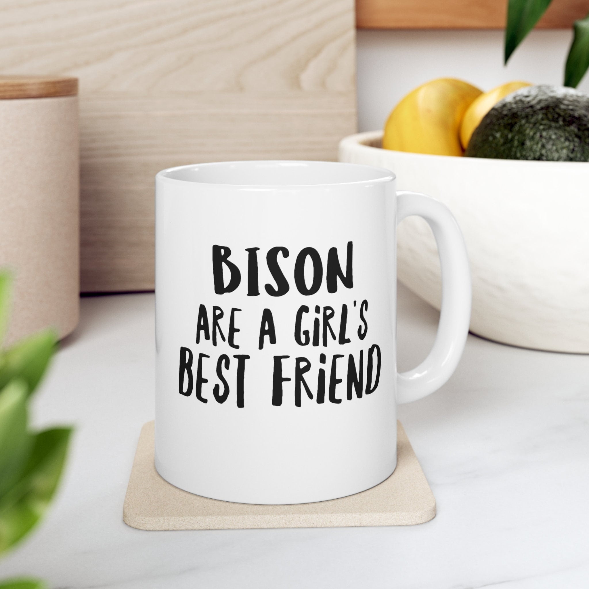 Yellowstone Bison Mug, Animal Lover Gift, Buffalo Cup, Nature Inspired ...