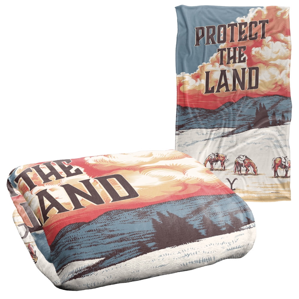 Yellowstone Blanket, 36"x58" Yellowstone Protect The Land Silky Touch ...
