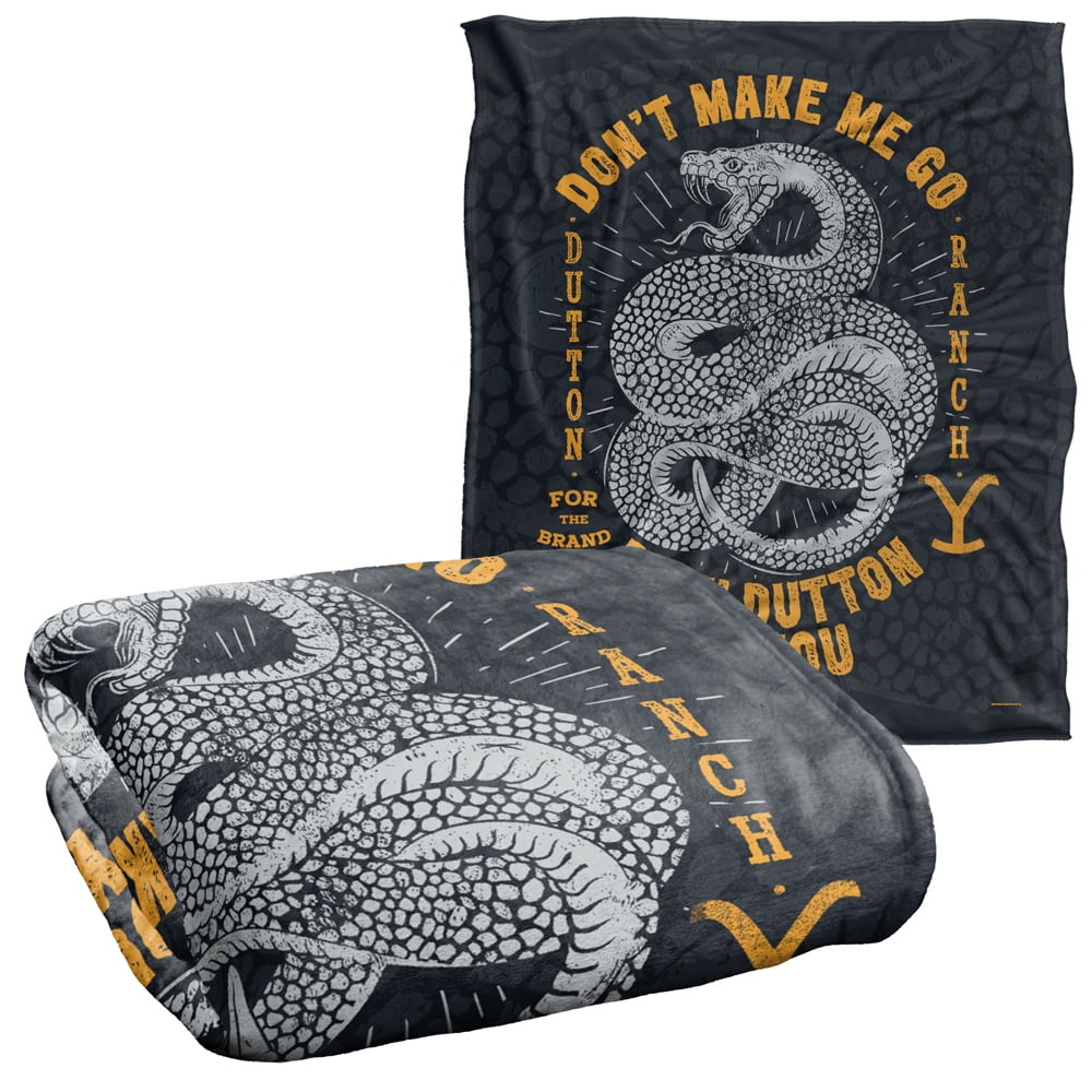 Yellowstone Blanket, 50"x60" Yellowstone Beth Dutton Snake Silky Touch ...