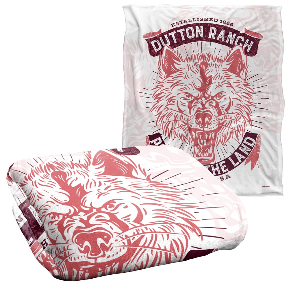 Yellowstone Blanket, 50"x60" Yellowstone Protect The Land Wolf Silky ...