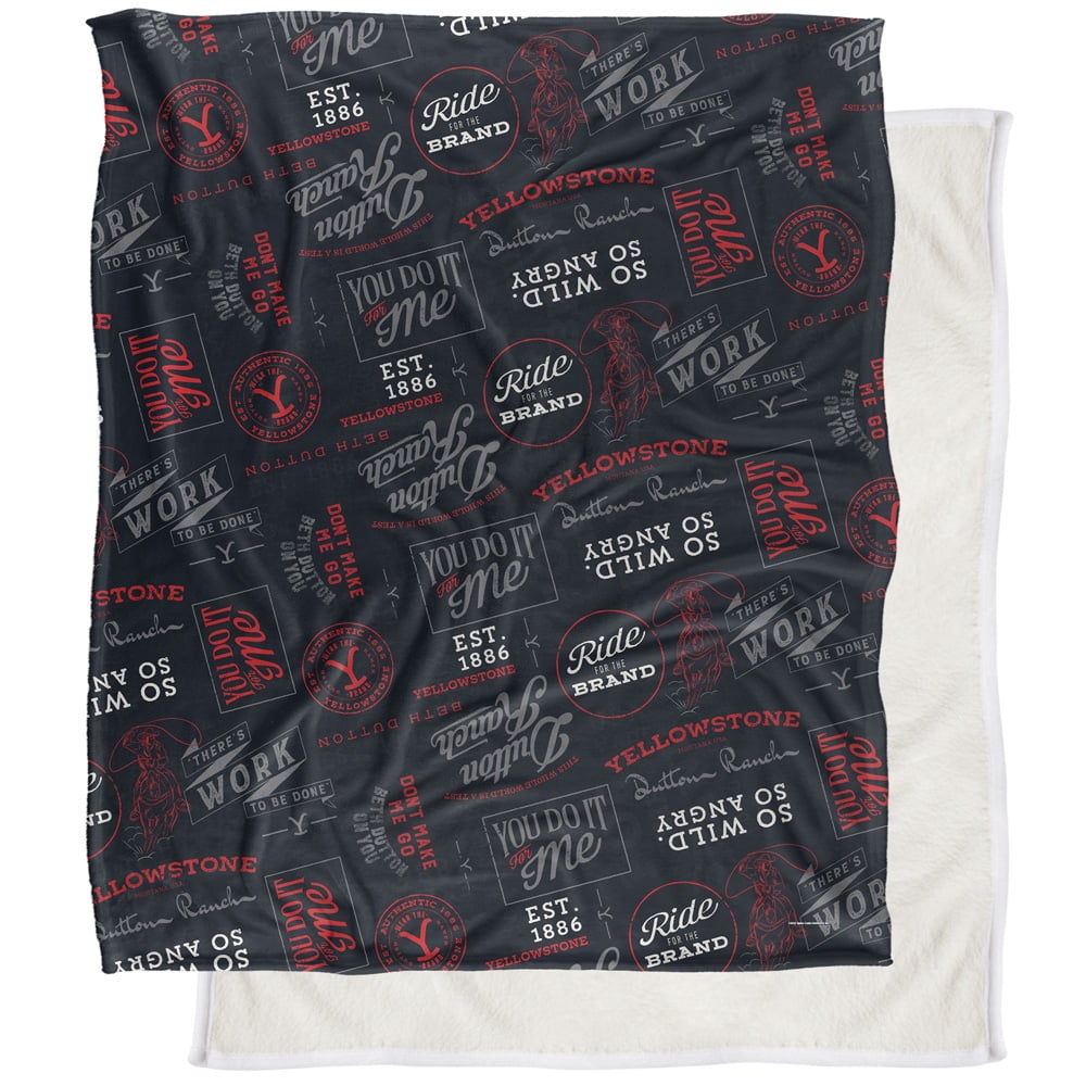 Yellowstone Blanket, 50"x60" Yellowstone You Do It for Me Pattern Silky ...