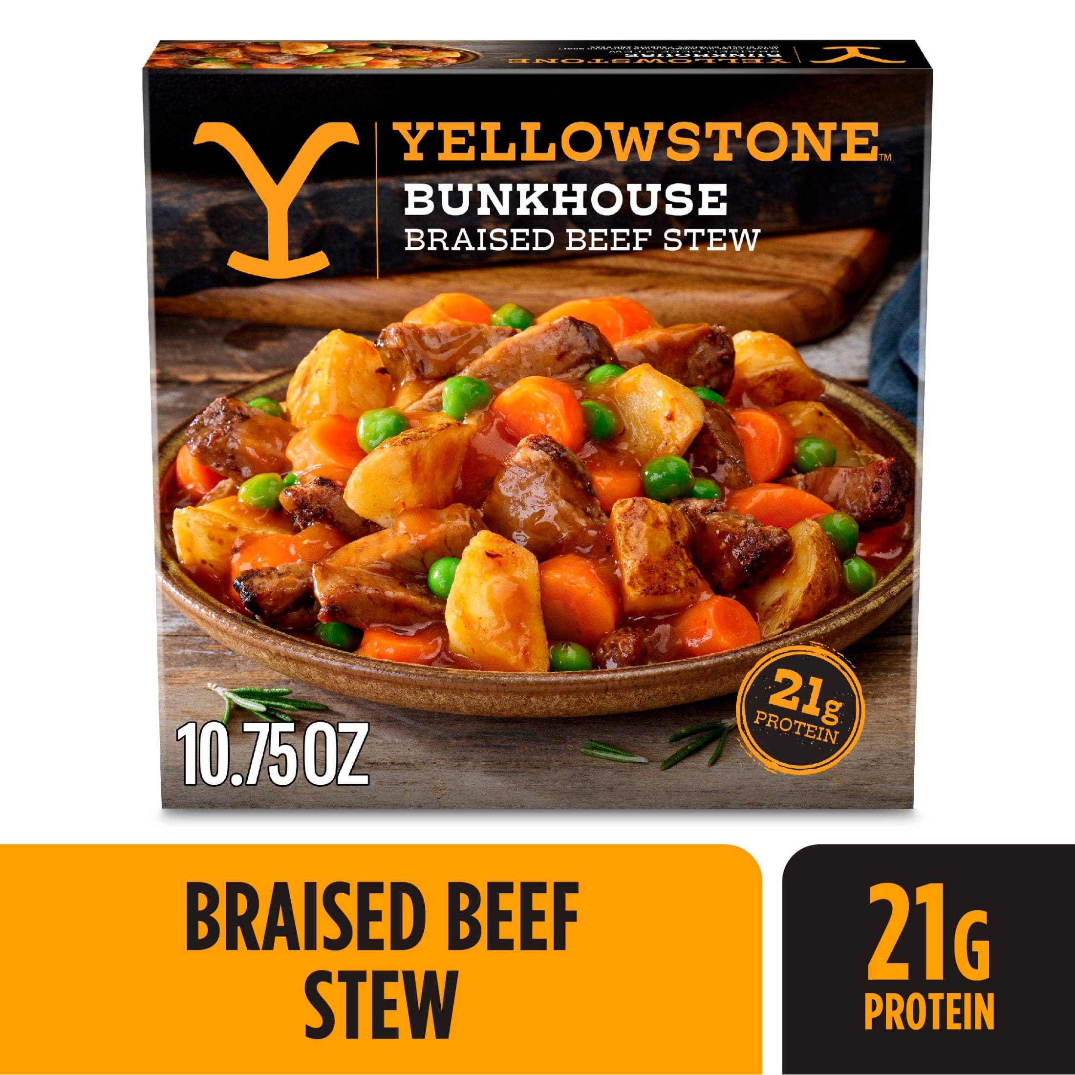 Yellowstone Bunkhouse Dinner Braised Beef Stew Frozen Food Meal, 10.75 ...