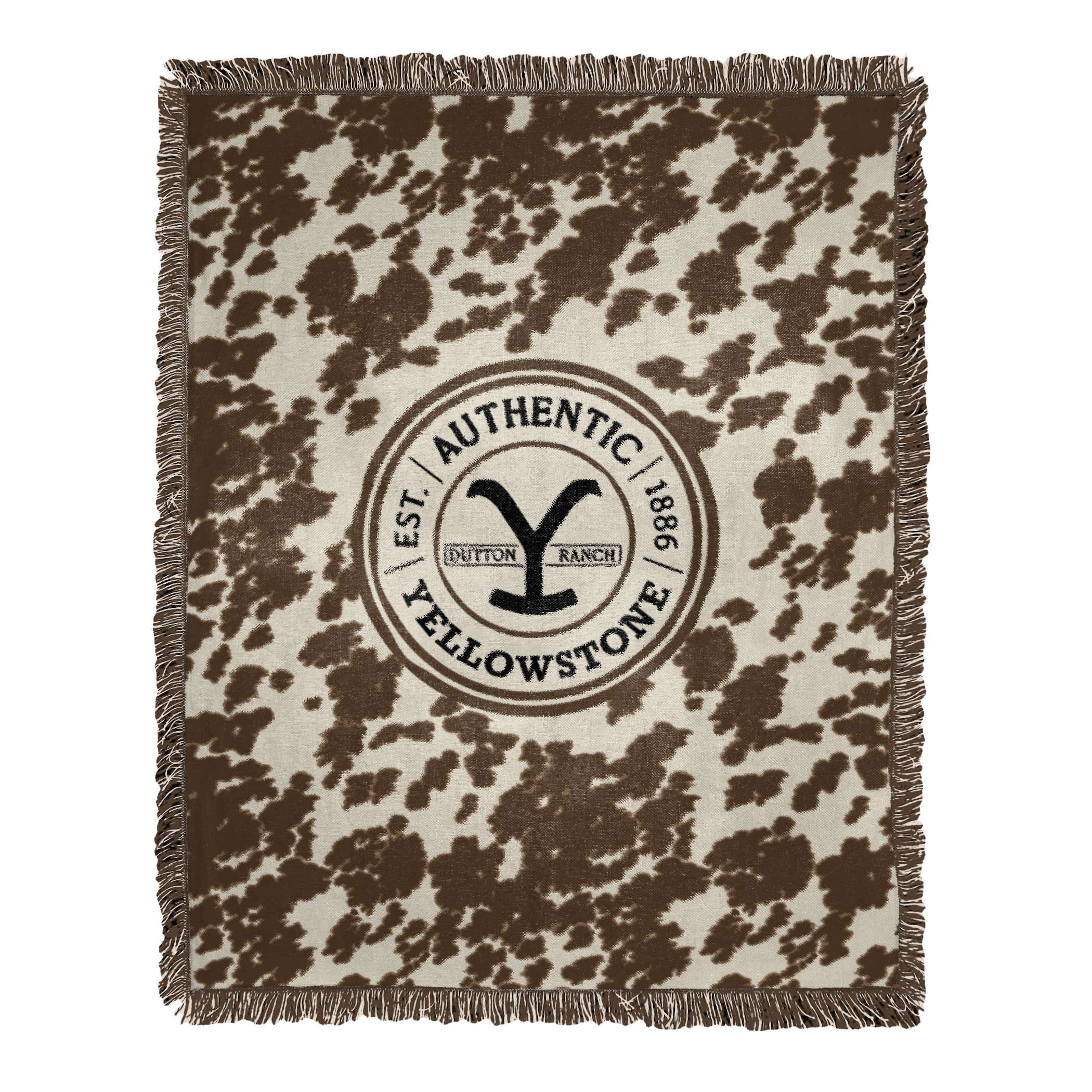 Yellowstone Cattle Brand Paramount Jacquard Throw Blanket, 46 x 60 ...