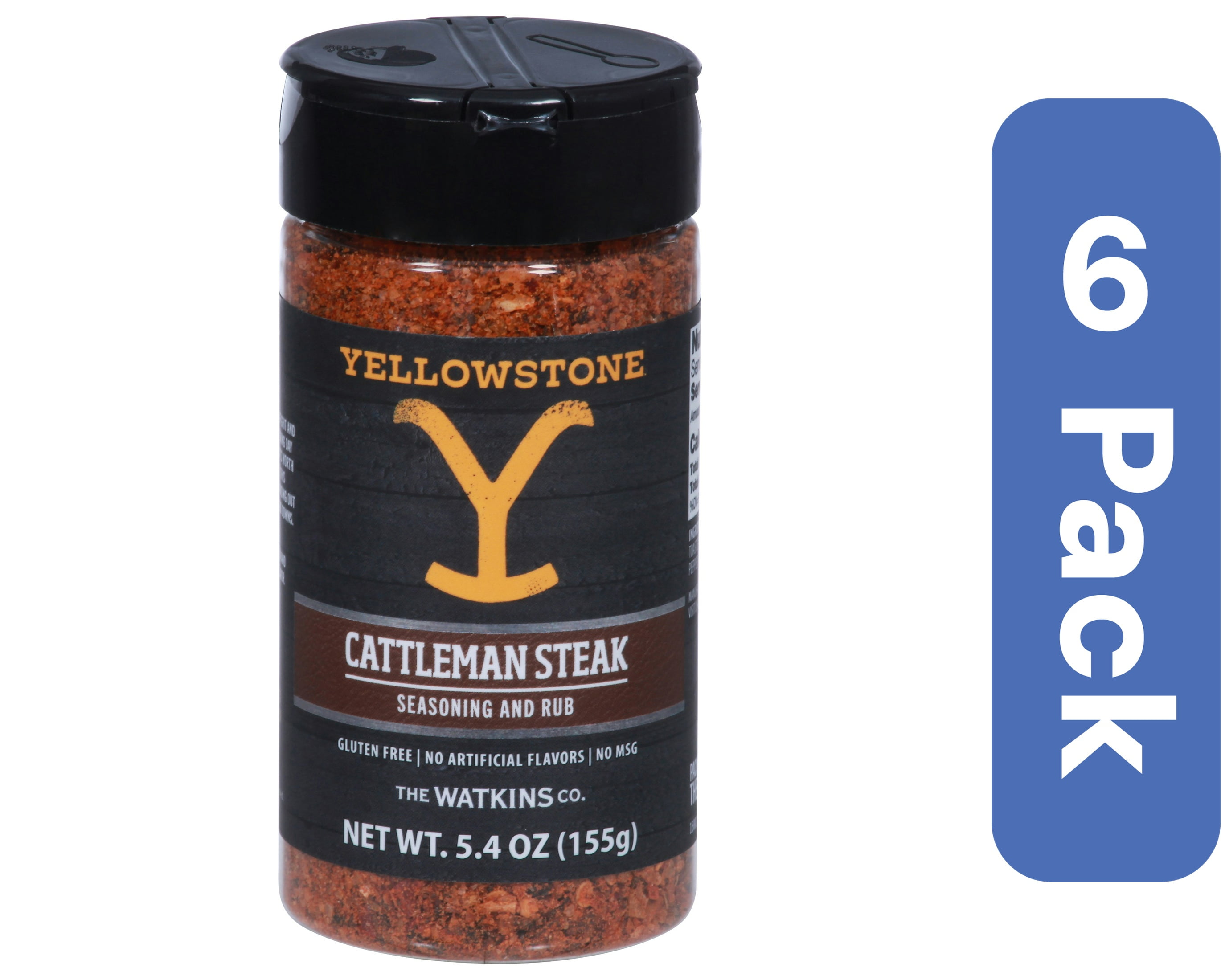 Yellowstone Cattleman Steak Rub Seasoning 5.4 oz (Pack Of 6) - Walmart.com