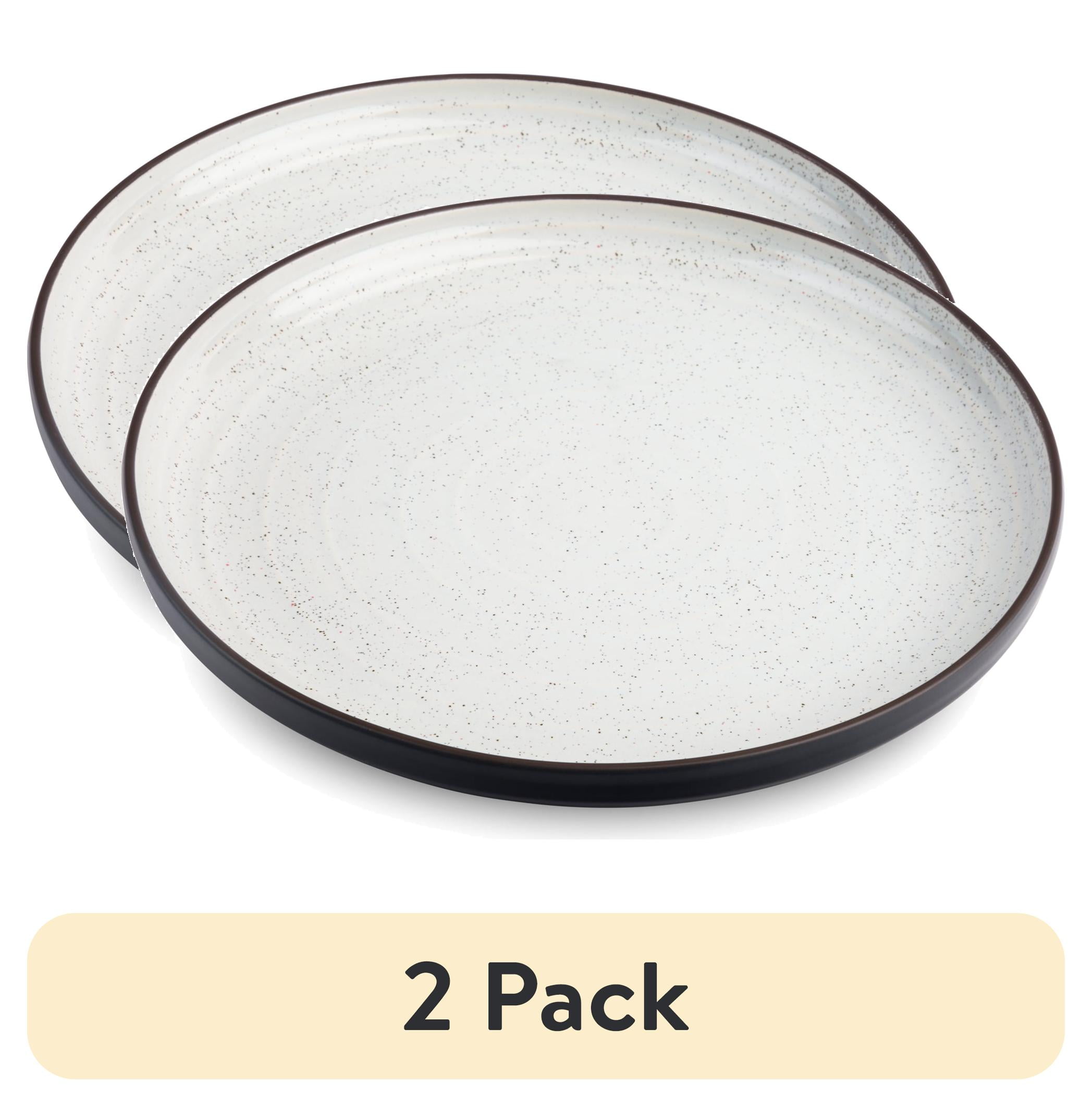 (2 pack) Yellowstone Ceramic Round Dinner Plate, Beth Collection ...
