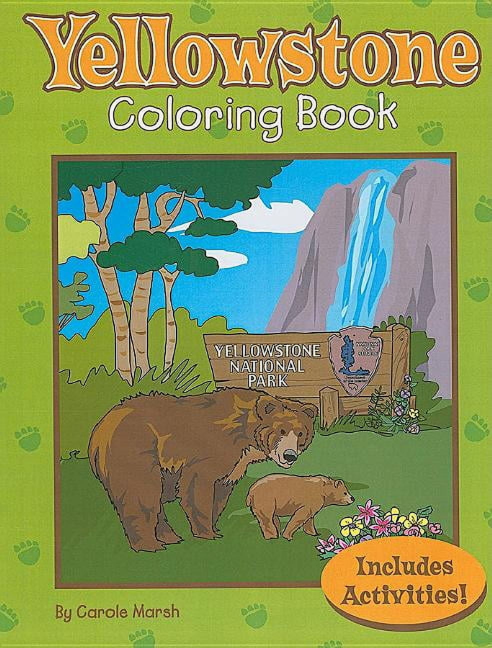 Yellowstone Coloring Book, (Paperback) - Walmart.com