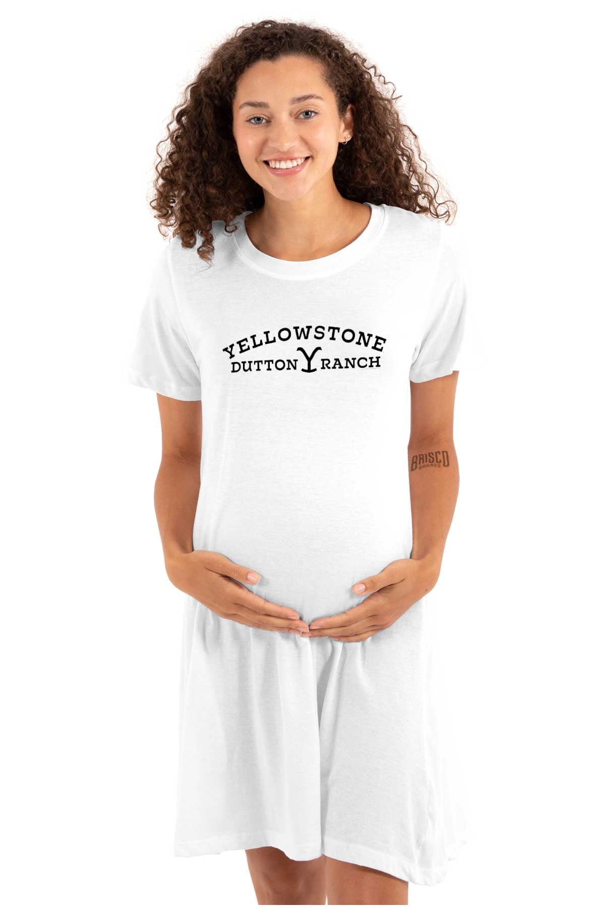 Yellowstone Dutton Ranch Arch Logo Women's Maternity Dress Brisco ...