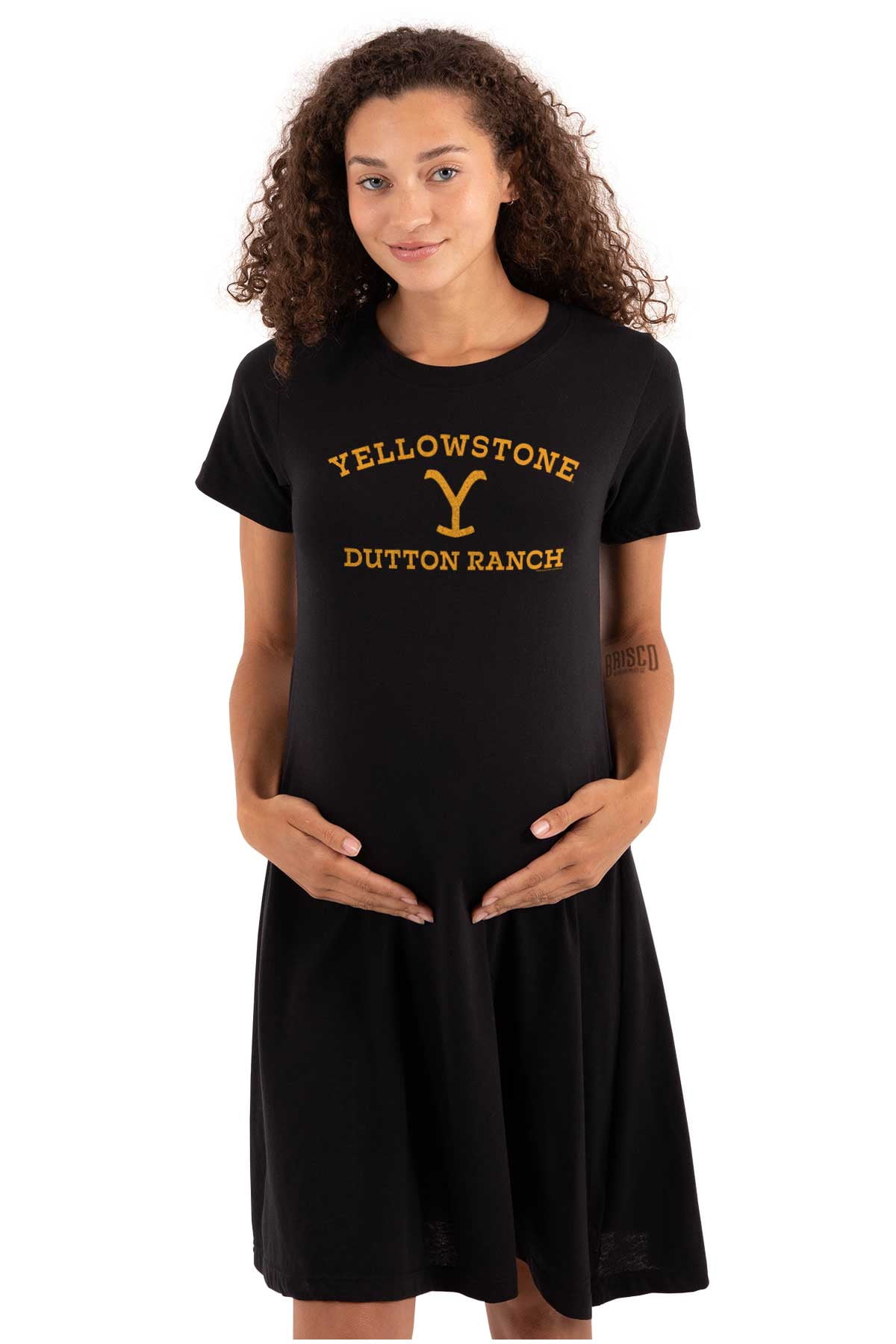 Yellowstone Dutton Ranch Arched Logo Women's Maternity Dress Brisco ...