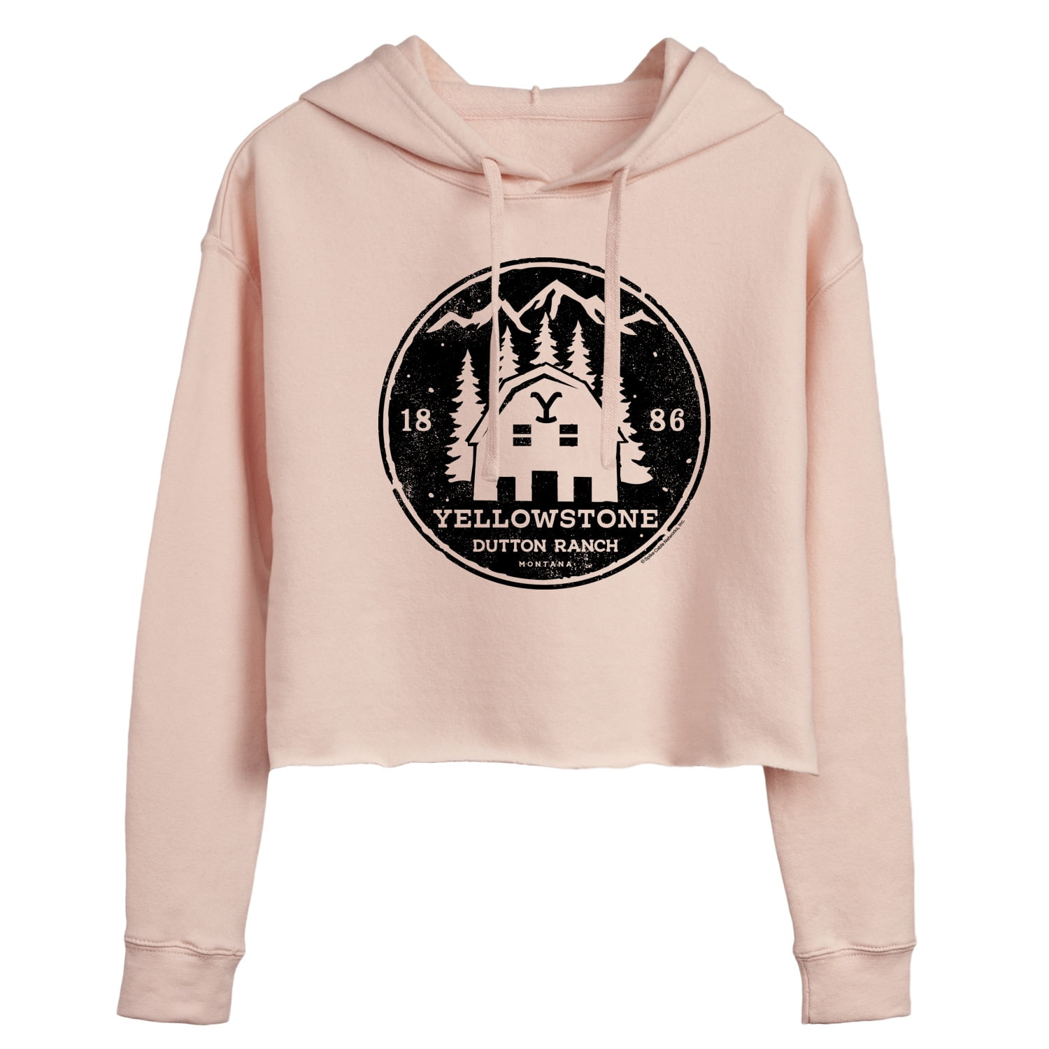 Yellowstone - Dutton Ranch Badge - Juniors Cropped Pullover Hoodie ...