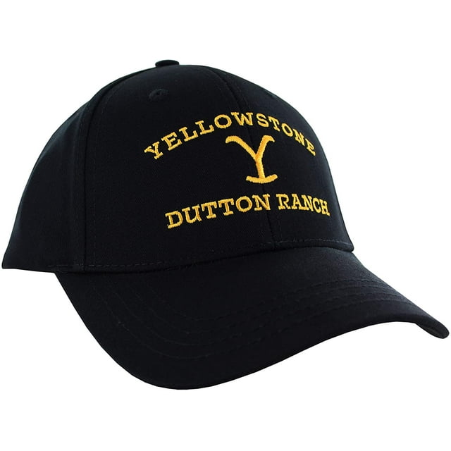Yellowstone Dutton Ranch logo baseball cap, Adjusted Men's Black Cotton ...