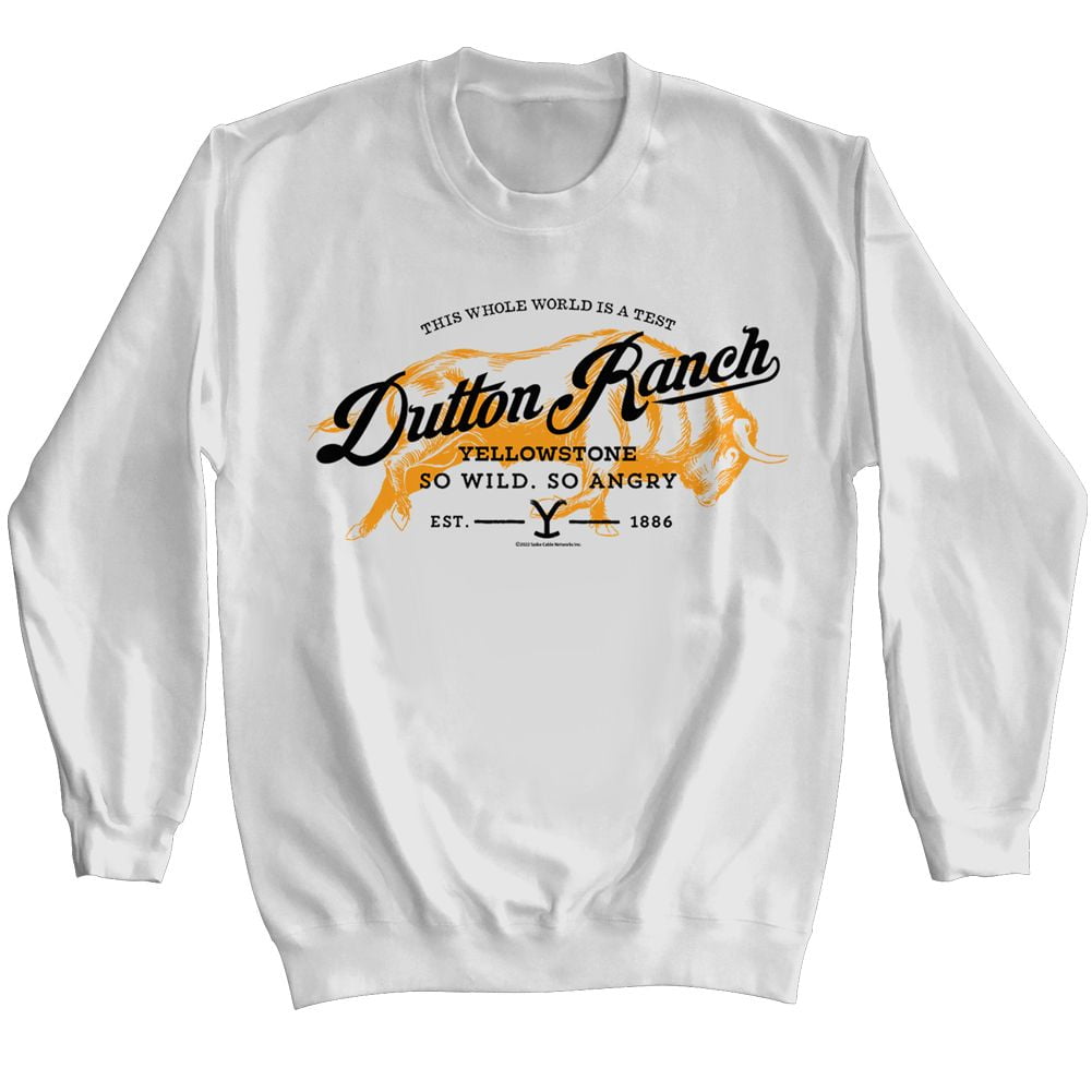 Yellowstone Dutton Ranch Buffalo White Adult Sweatshirt - Walmart.com