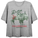 Yellowstone Dutton Ranch Crew Neck Short Sleeve Athletic Heather Women ...