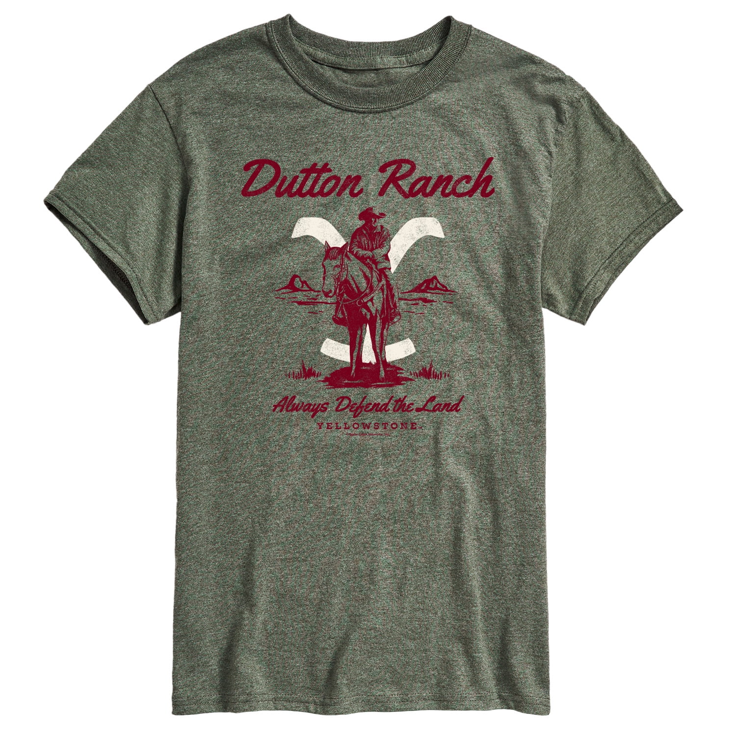 Yellowstone - Dutton Ranch Defend The Land - Men's Short Sleeve Graphic ...