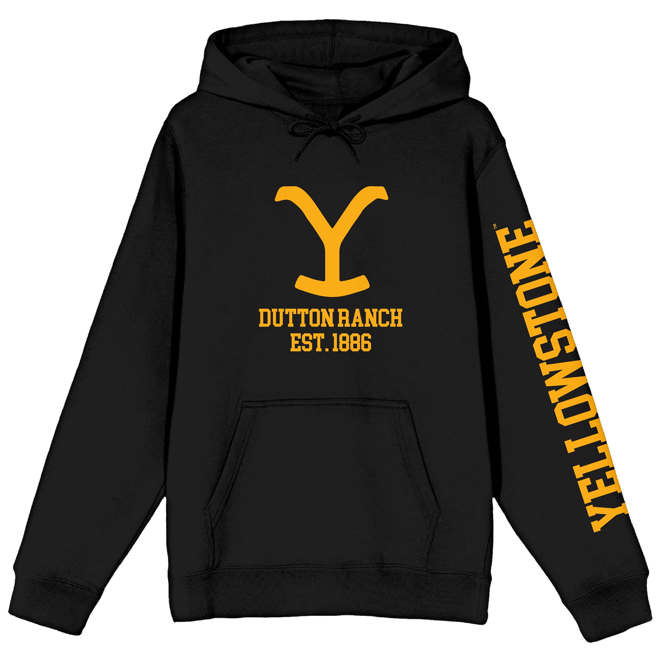 Yellowstone Dutton Ranch Est. 1886 Long Sleeve Black Adult Hooded ...