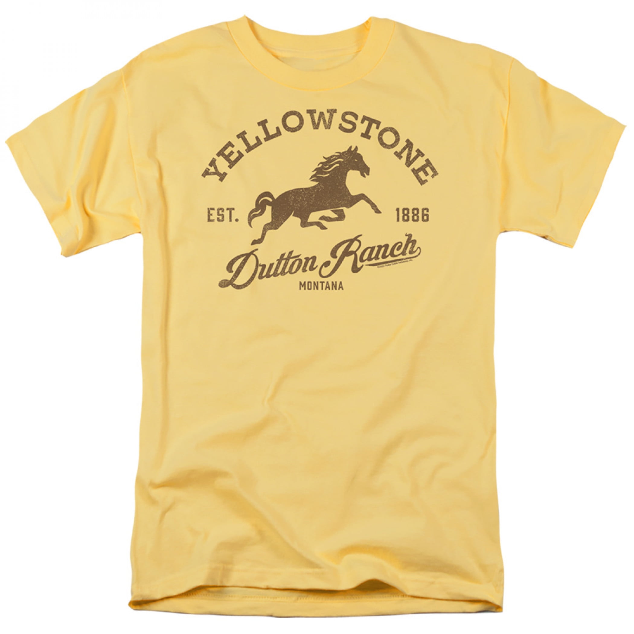 Yellowstone Dutton Ranch Logo Yellow Colorway T-Shirt-Small - Walmart.com