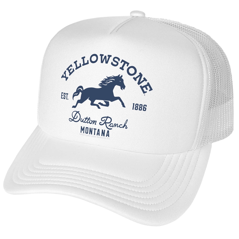 Yellowstone Dutton Ranch Montana Foam Snapback Trucker Hat - Unisex for ...
