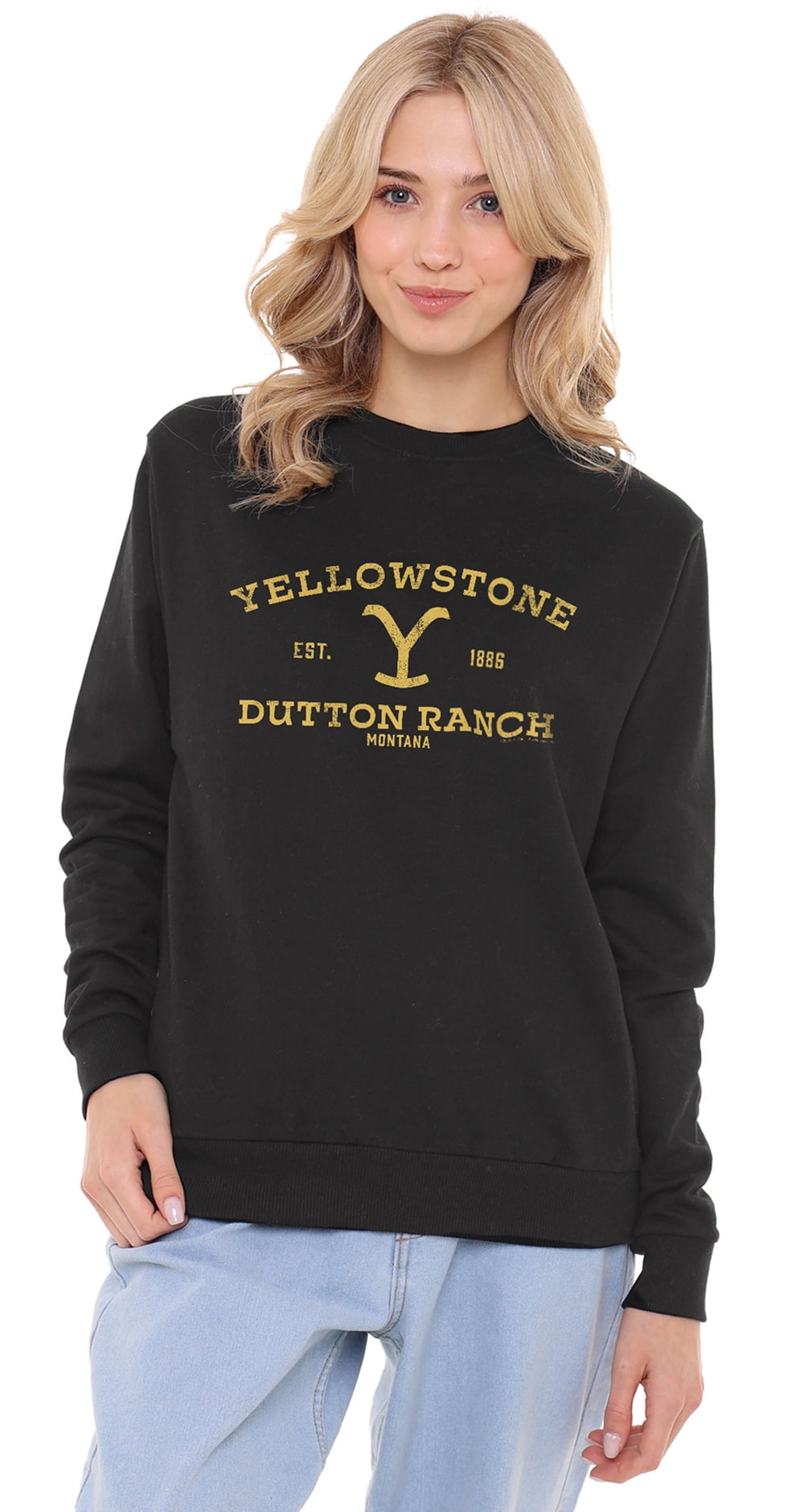 Yellowstone Dutton Ranch Simple Women's Crew Sweatshirt - Walmart.com