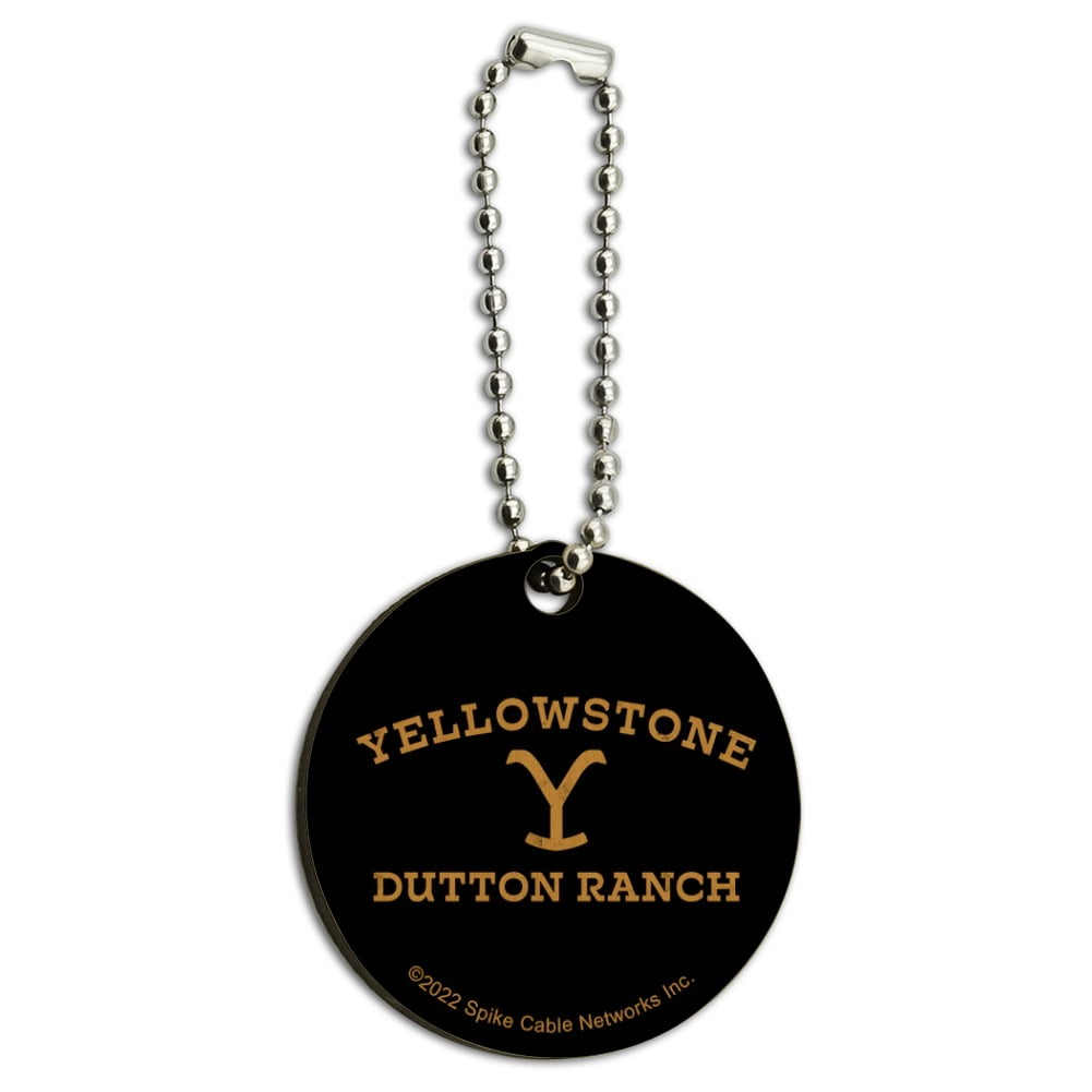 Yellowstone Dutton Ranch Wood Wooden Round Keychain Key Chain Ring ...