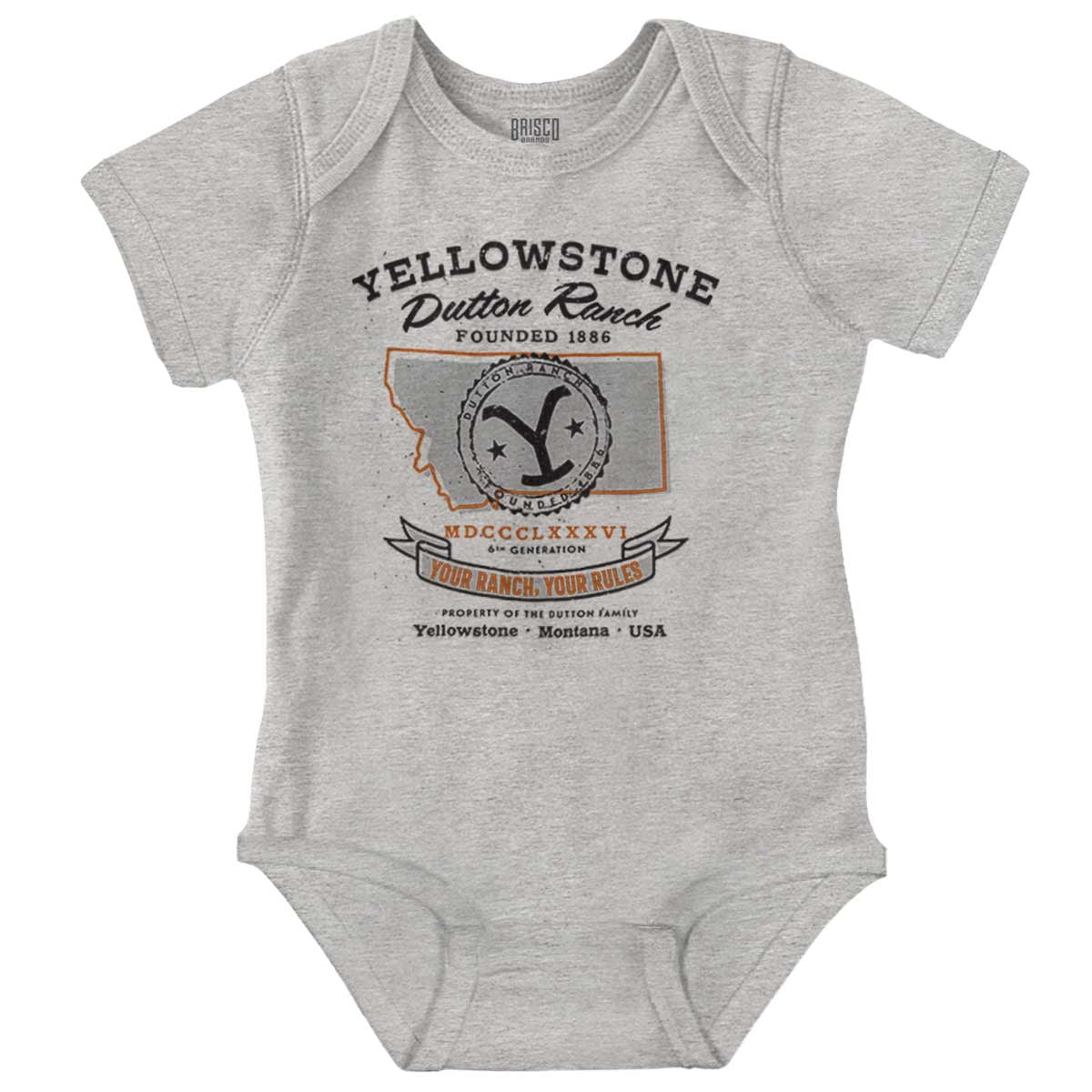 Yellowstone Dutton Ranch Y Stamp Romper Boys or Girls Infant Baby ...