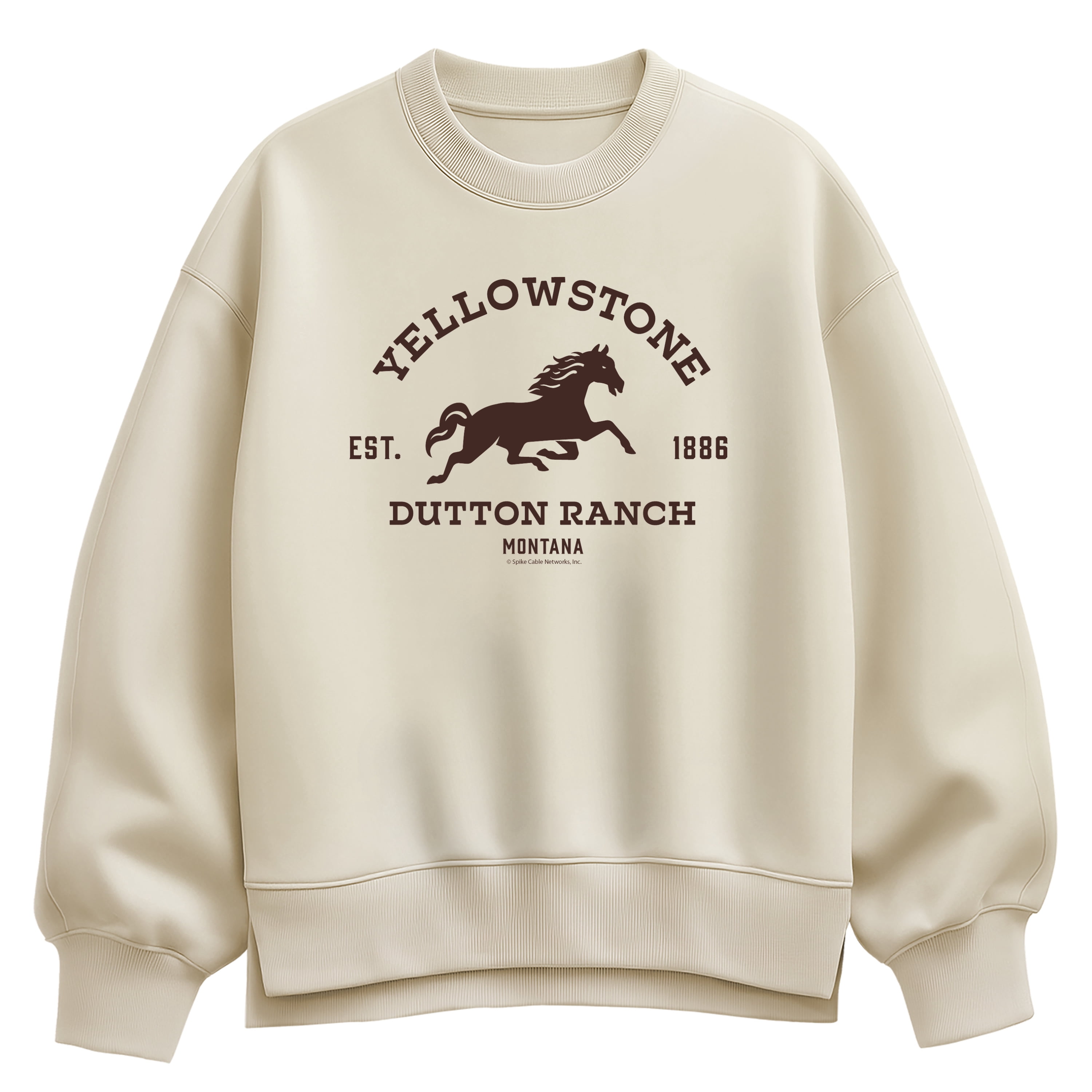 Yellowstone - Est. 1886 Horse Logo - Women's Oversized Fleece Crew ...