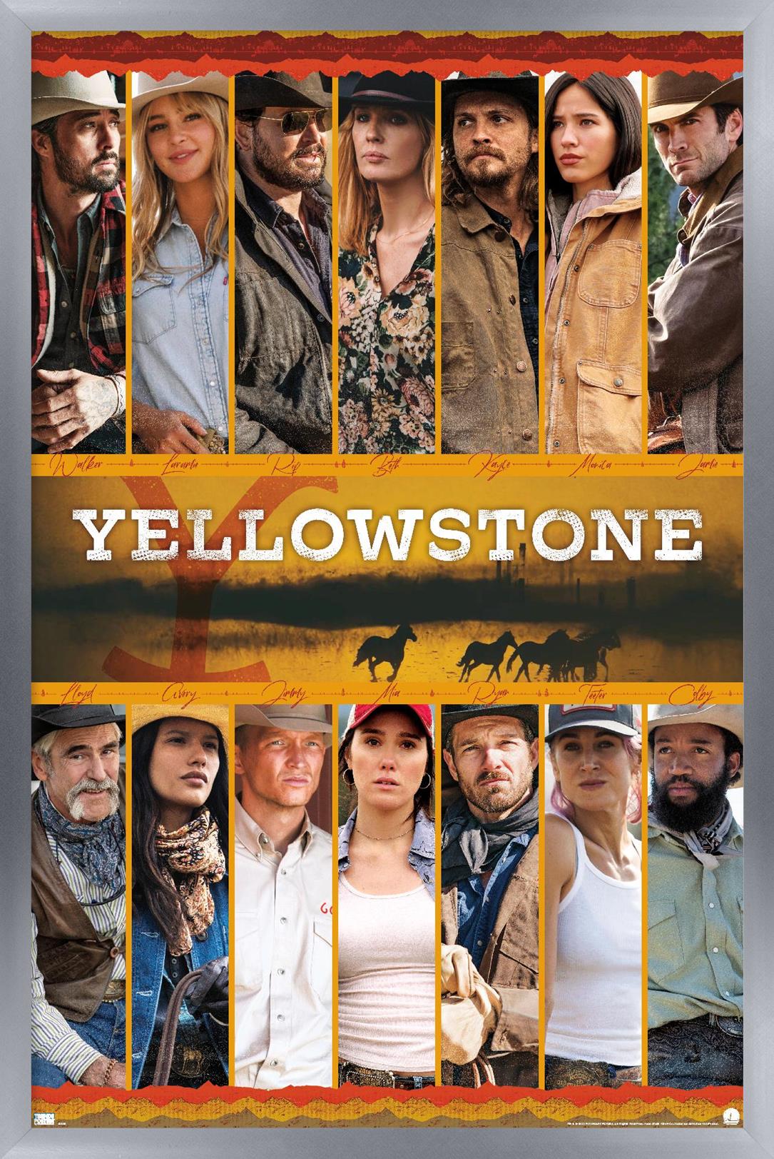 Yellowstone - Group Wall Poster, 14.725" x 22.375" Framed - Walmart.com