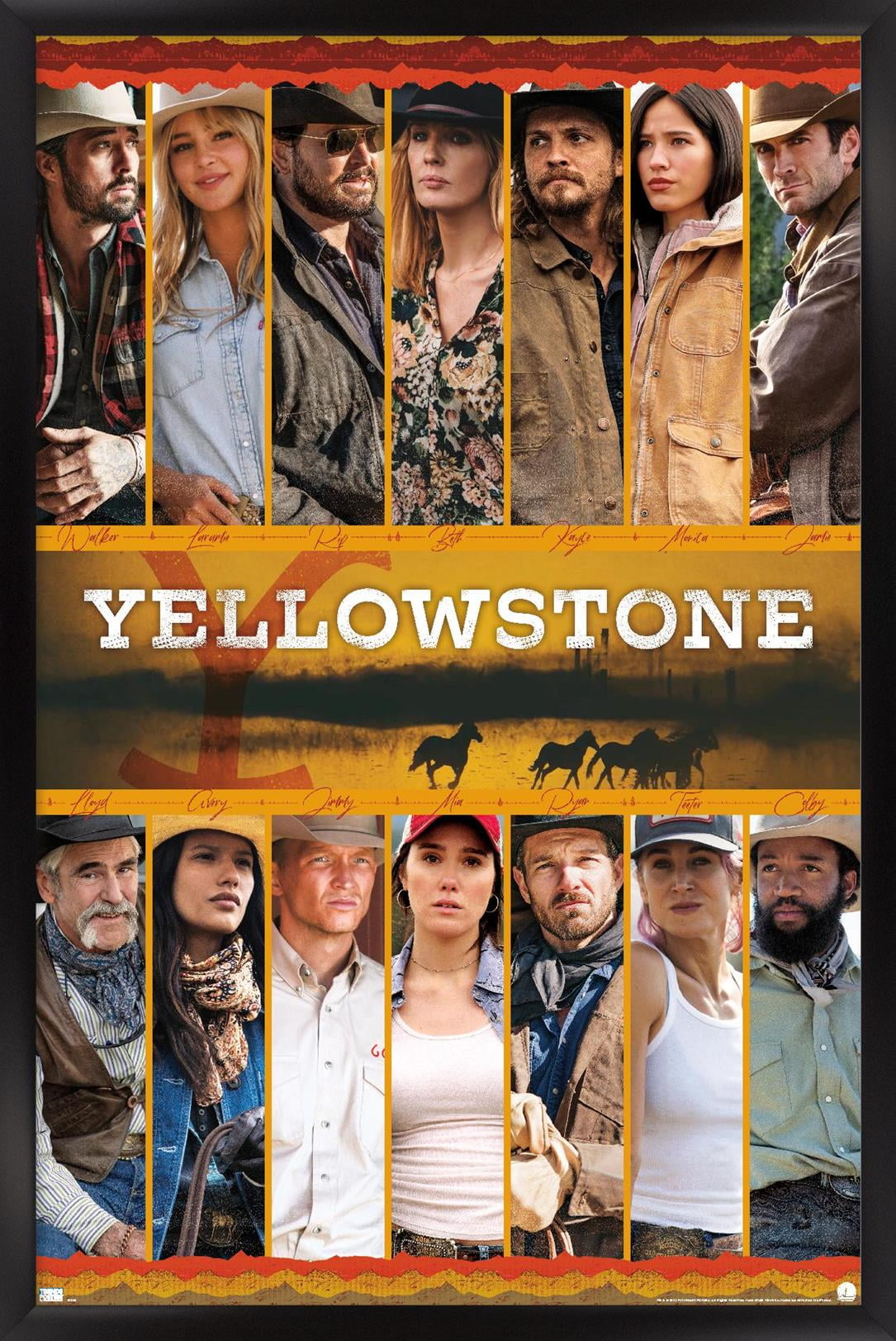 Yellowstone - Group Wall Poster, 14.725" x 22.375" Framed - Walmart.com
