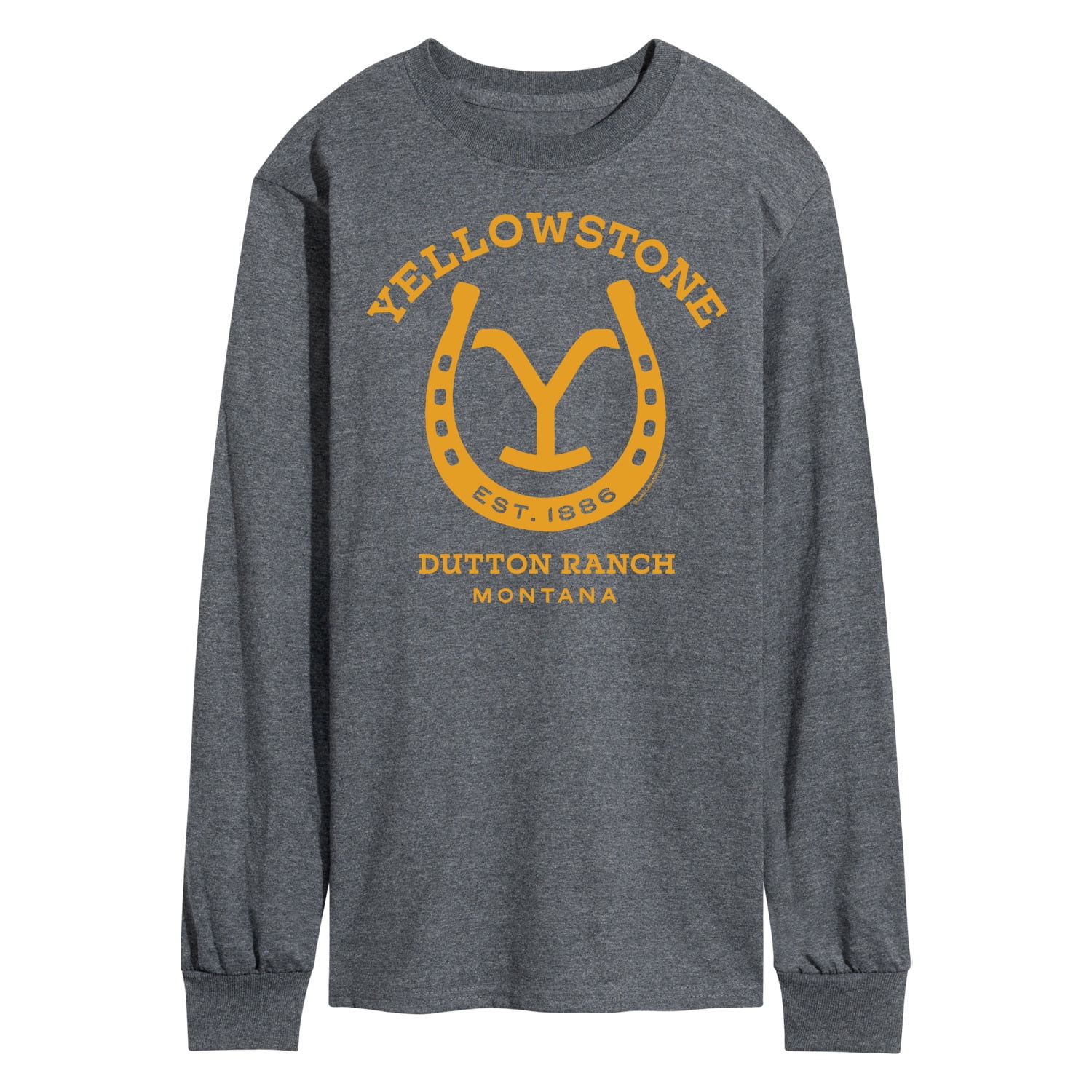 Yellowstone - Horseshoe Lockup - Men's Long Sleeve T-Shirt - Walmart.com