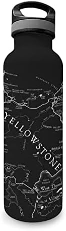 Yellowstone Insulated Map Water Bottle (Black)$$Sport & Recreation ...