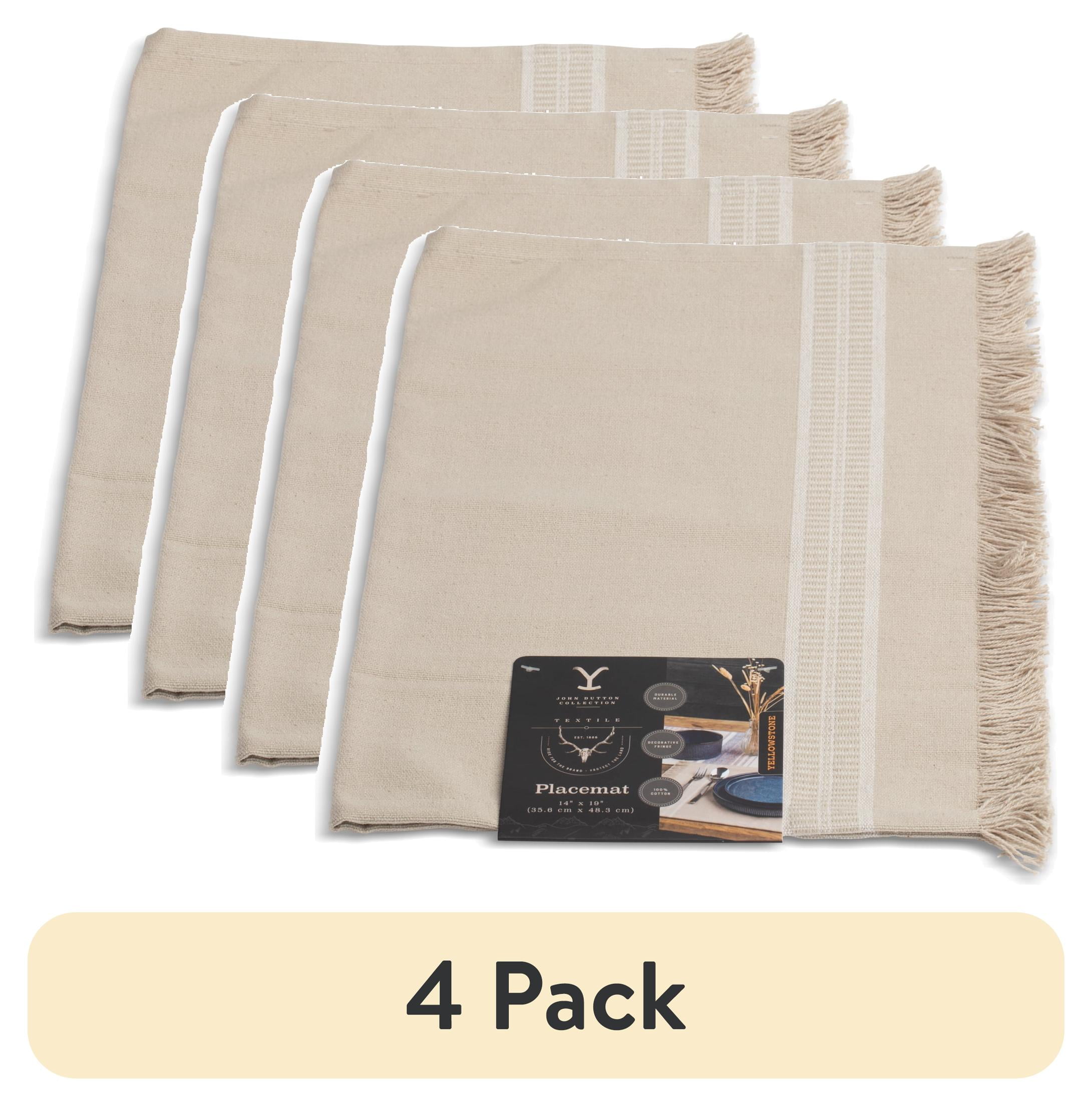 (4 pack) Yellowstone Kitchen Table Placemat Border Stripe, John ...