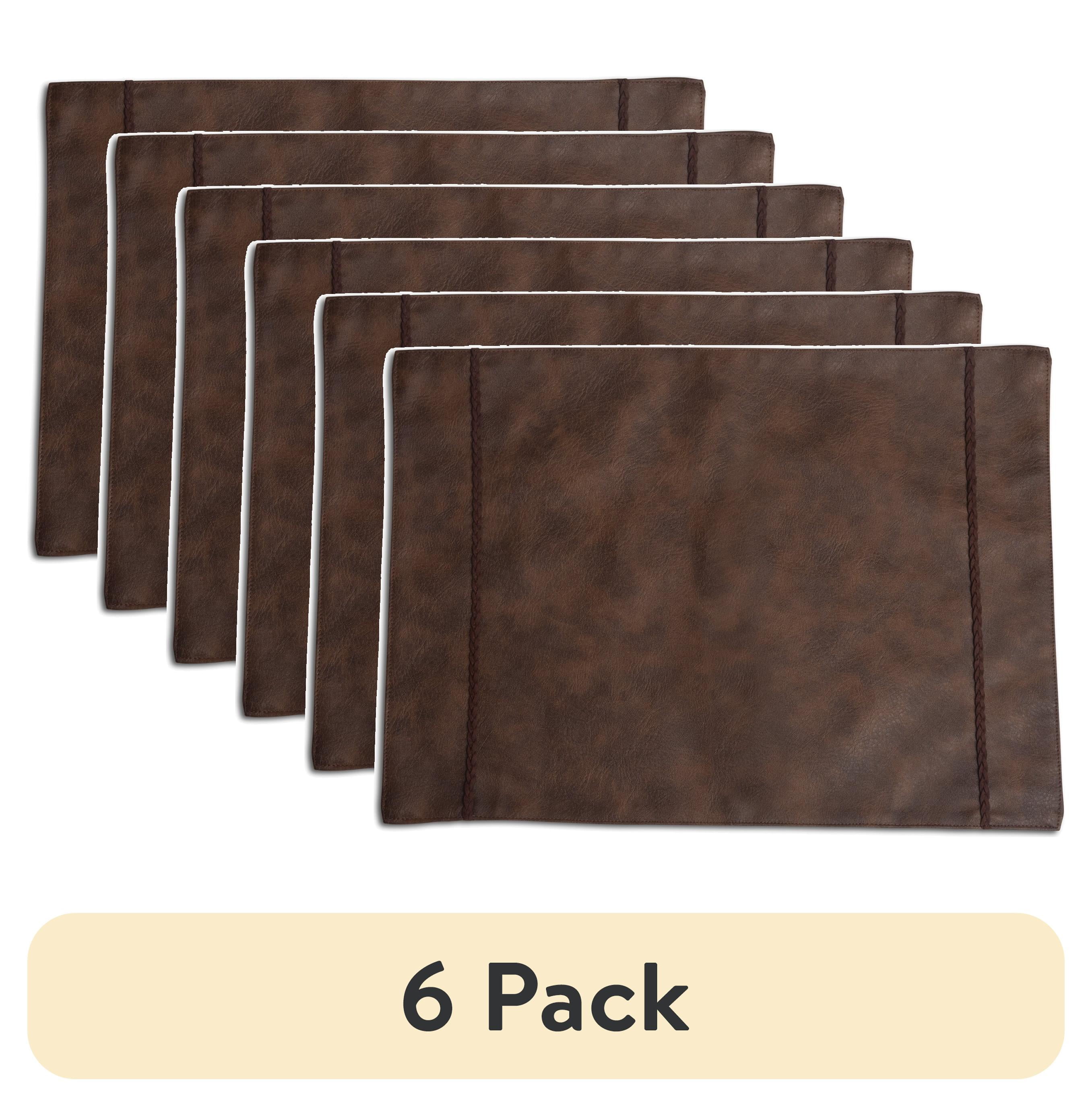 (6 pack) Yellowstone Kitchen Table Placemat Leather, John Collection ...
