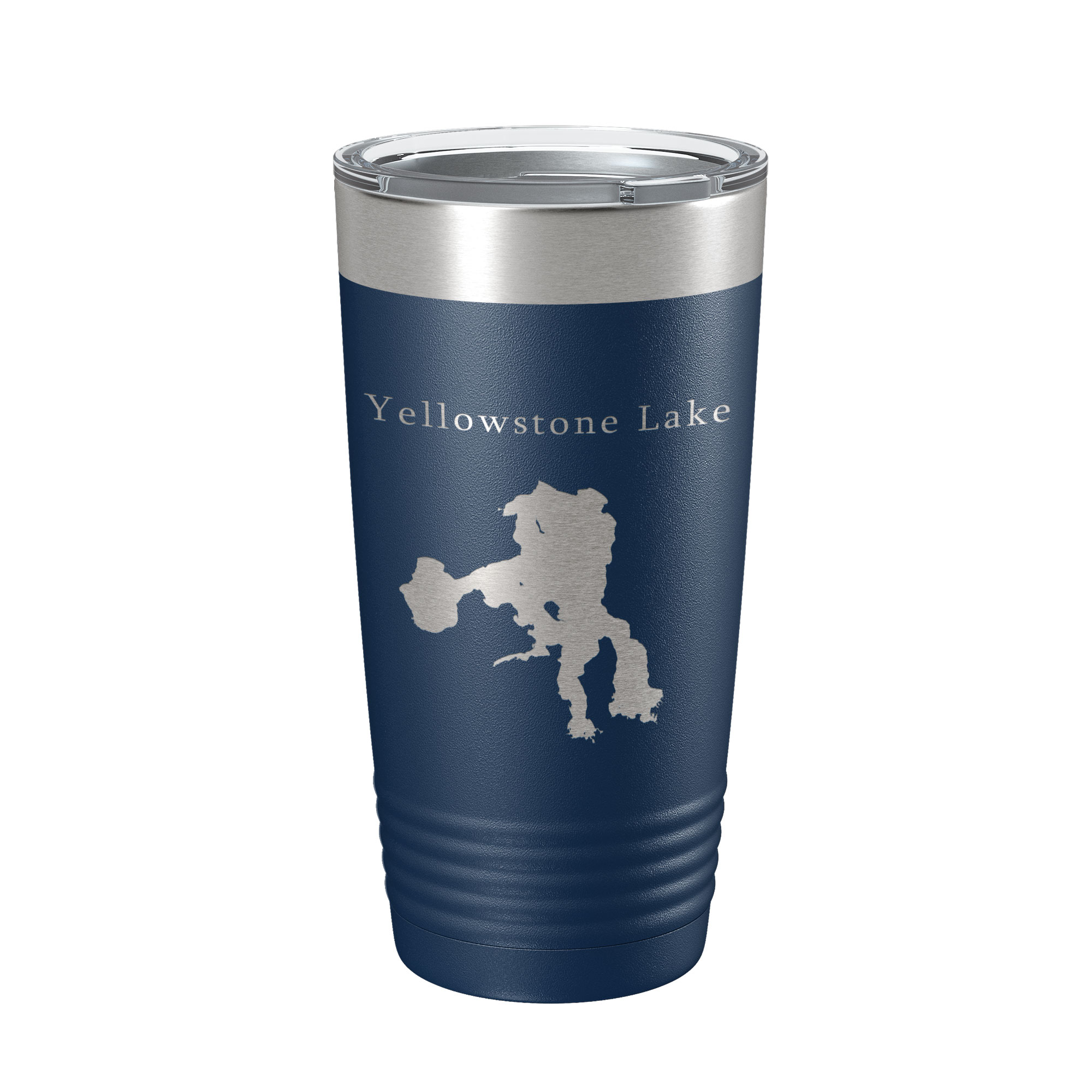 Yellowstone Lake Map Tumbler Travel Mug Insulated Laser Engraved Coffee ...