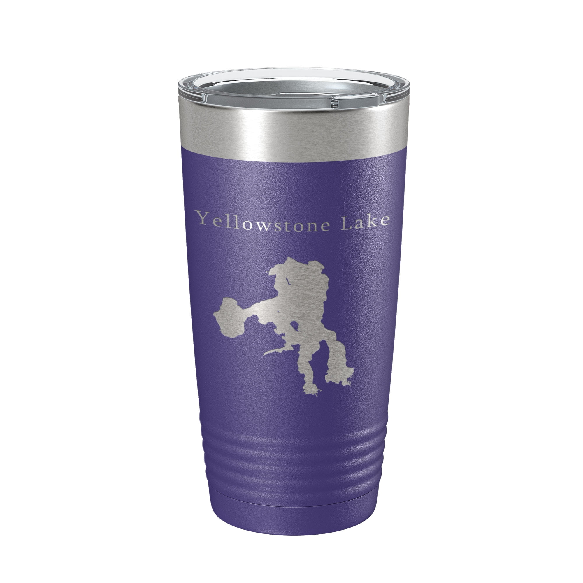 Yellowstone Lake Map Tumbler Travel Mug Insulated Laser Engraved Coffee ...