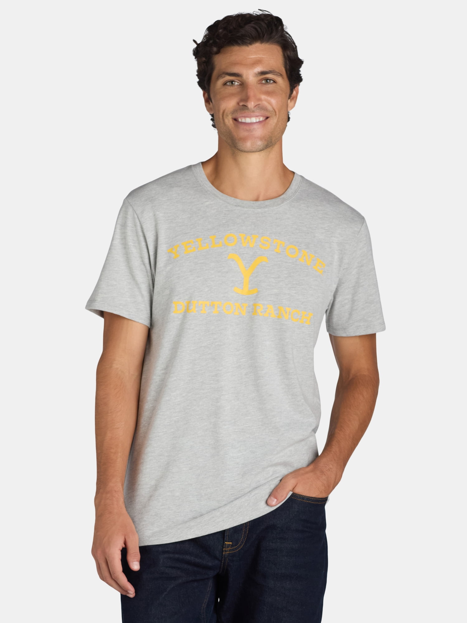 Yellowstone Men's & Big Men's Dutton Ranch Y Logo Graphic Tee Shirt ...