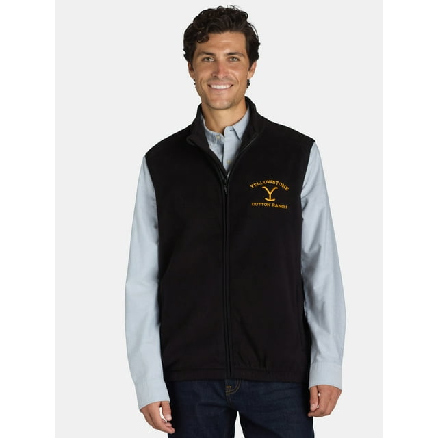 Yellowstone Men's & Big Men's Dutton Ranch Polar Fleece Vest, Sizes XS ...