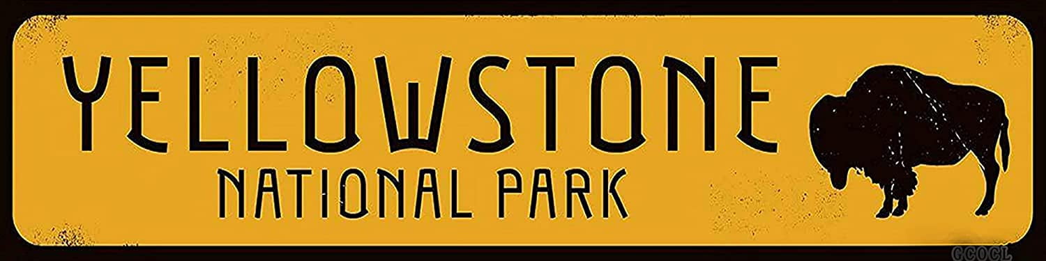 Yellowstone Metal Tin Indicator Sign Retro Art Poster Decoration Game ...