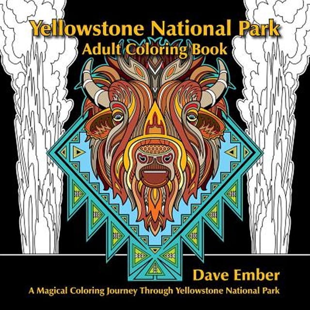 Pre-Owned Yellowstone National Park Adult Coloring Book: A Magical ...