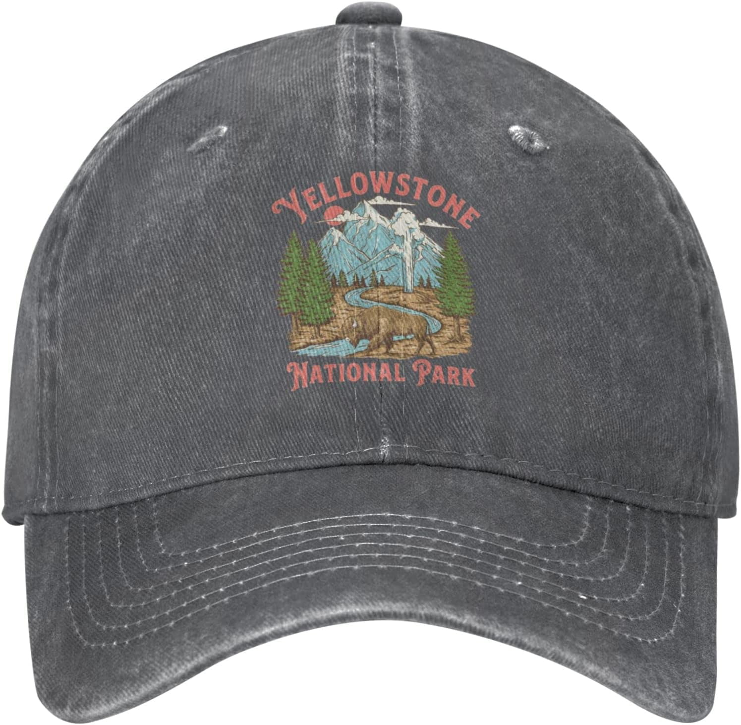 Yellowstone National Park Baseball Caps for Men 90s Washed Cotton ...