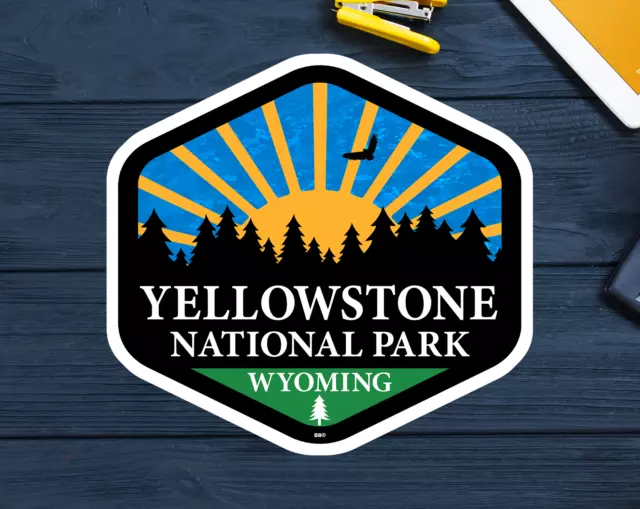 Yellowstone National Park Decal Sticker Wyoming Laptop Bumper Car Phone ...
