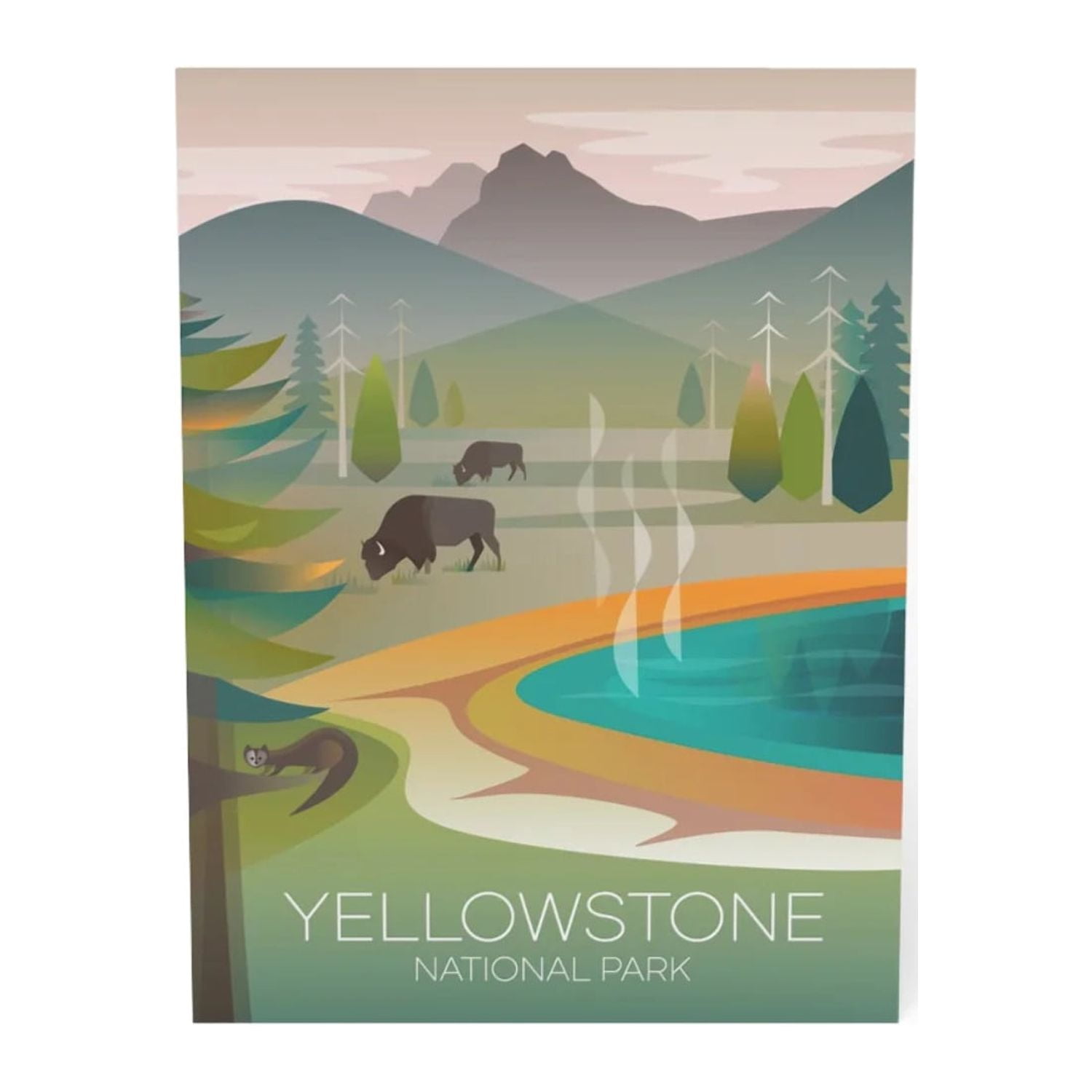 Yellowstone National Park, Grand Prismatic Folded Matte Notecards ...