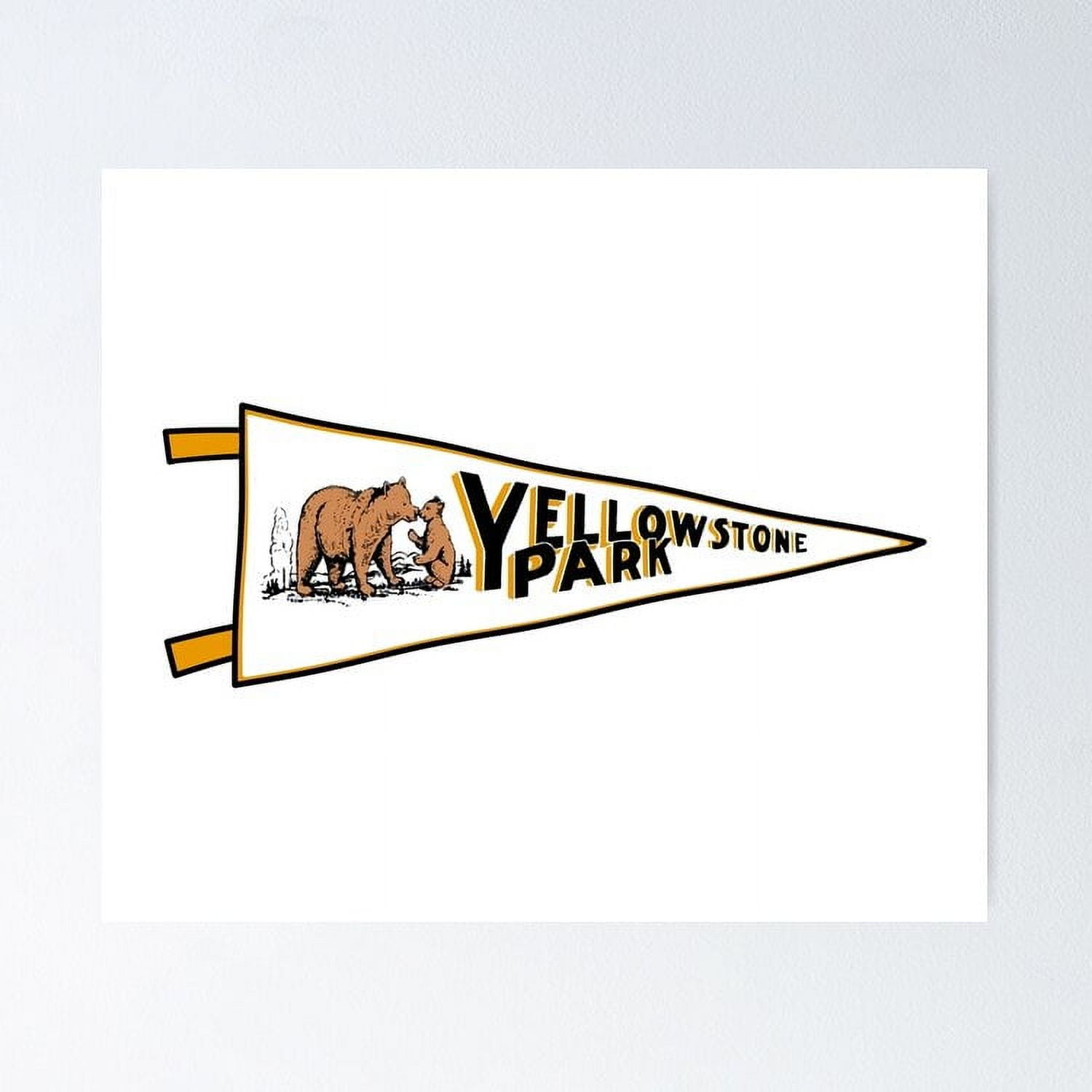 Yellowstone National Park Pennant Poster, 8x12 UNFRAMED - Walmart.com