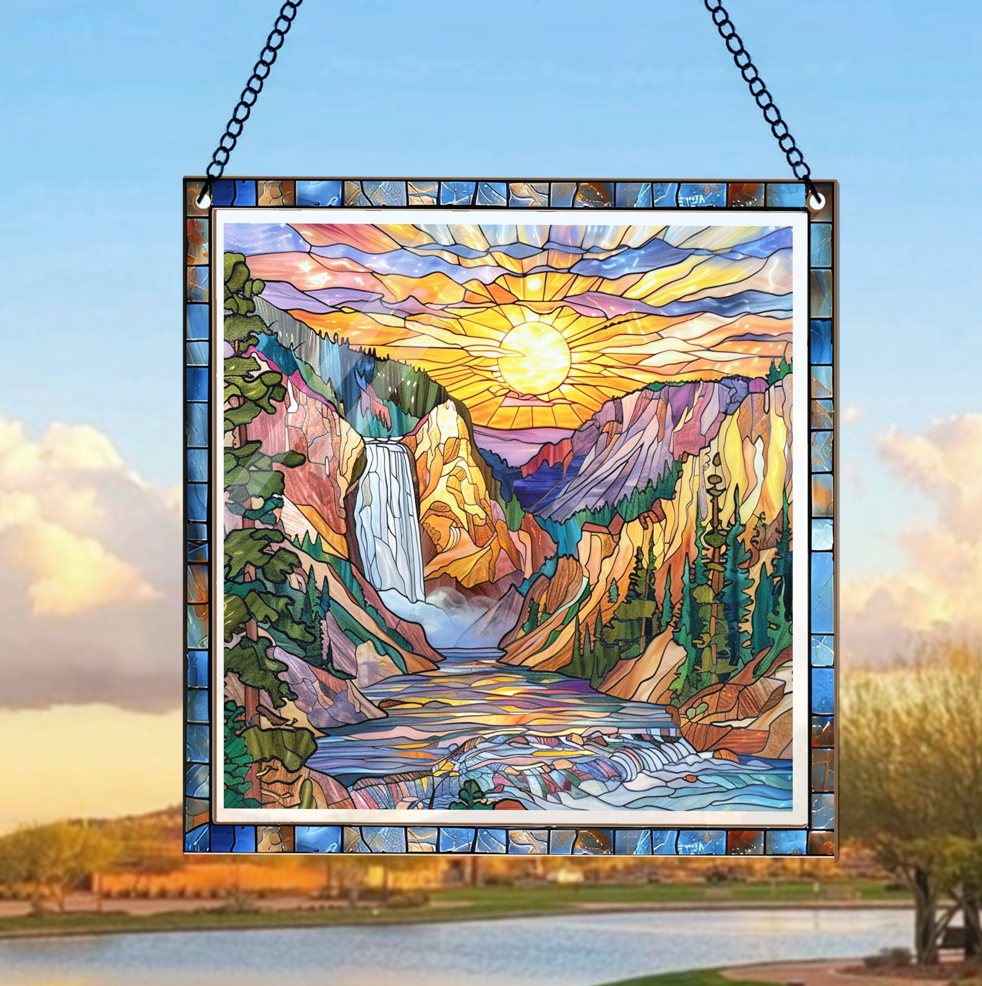 Yellowstone National Park Suncatcher, Wyoming Montana Idaho National ...