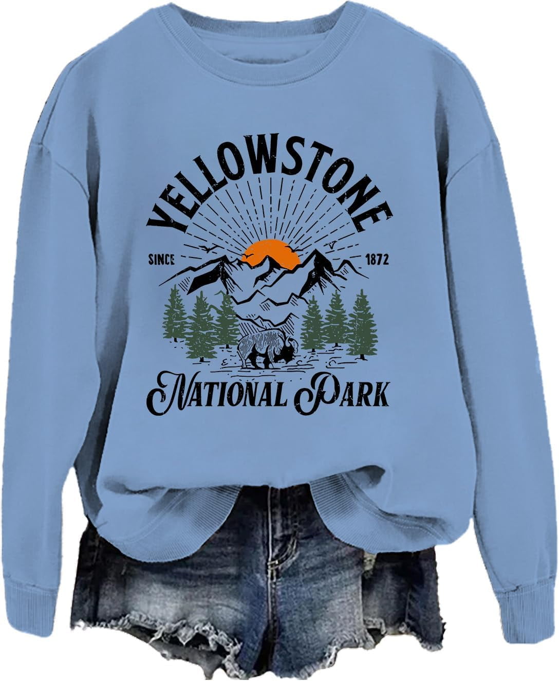 Yellowstone National Park Sweatshirt,Yellowstone Sweatshirt,Yellowstone ...