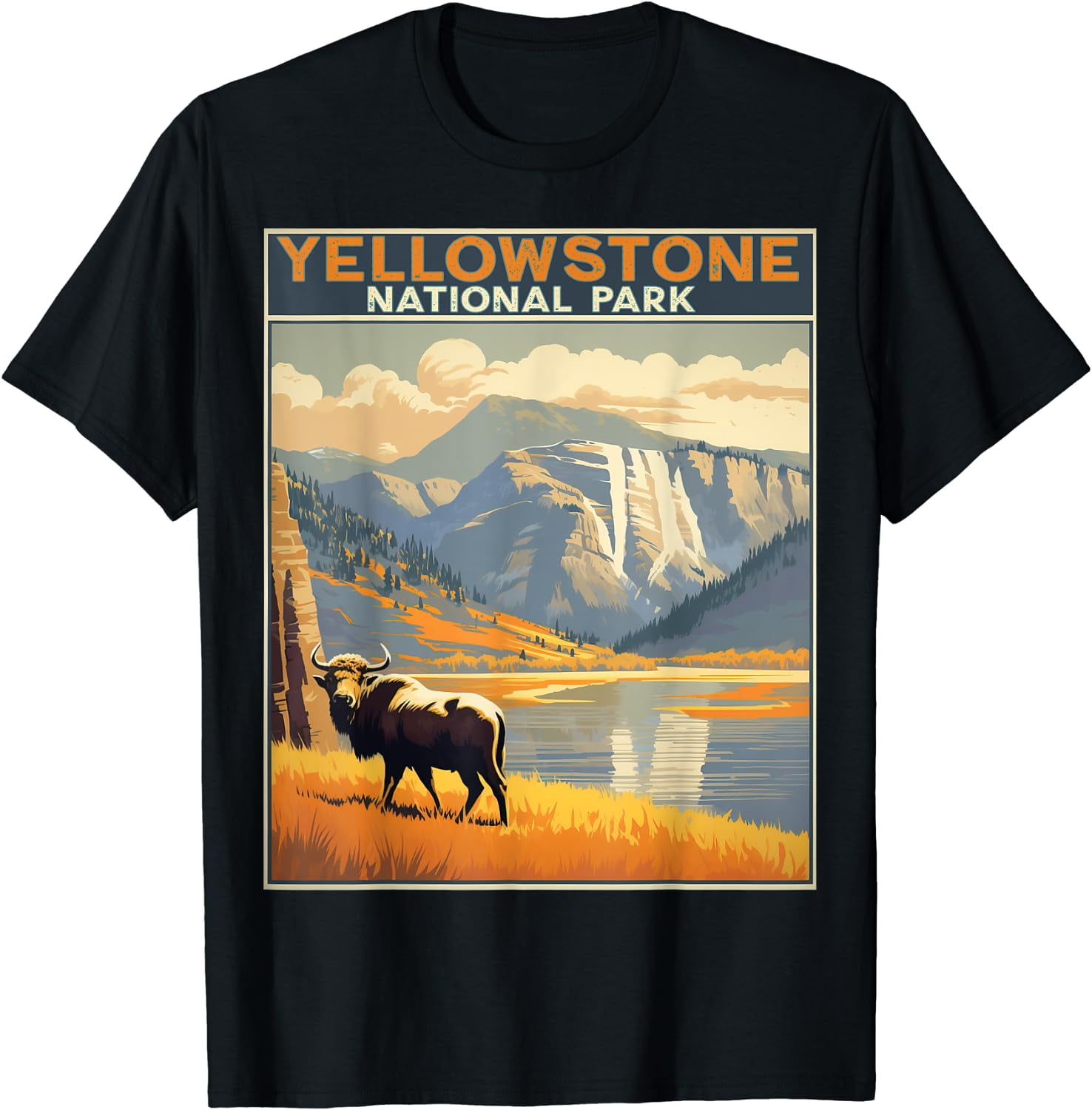 Yellowstone National Park T-Shirt Black - Walmart.com