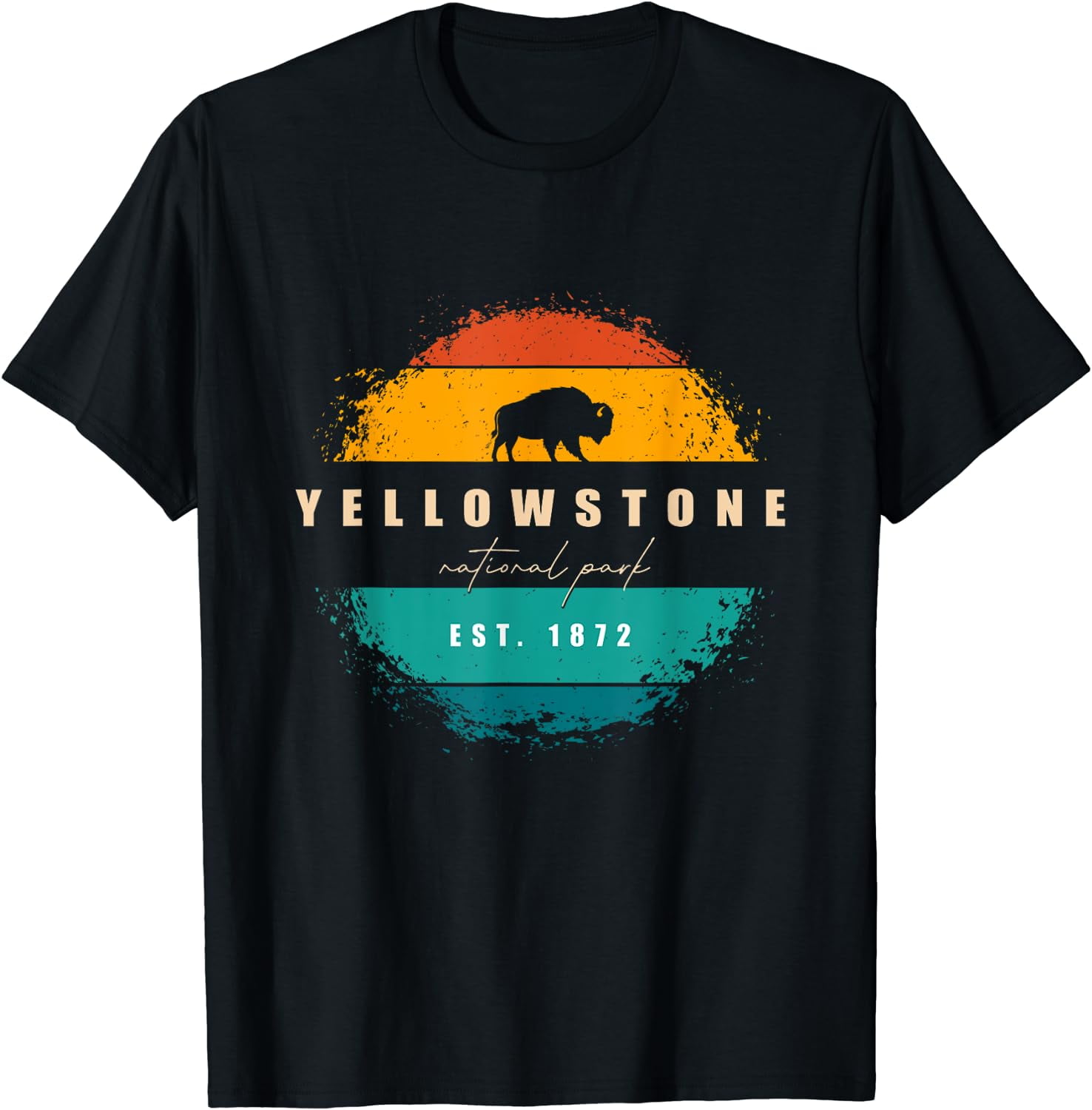 Yellowstone National Park T-Shirt Black - Walmart.com