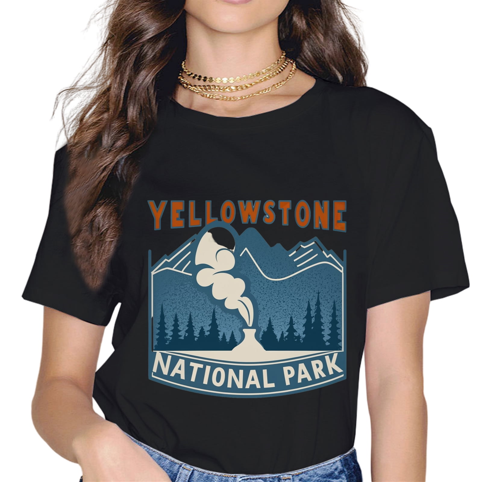 Yellowstone National Park USA Vintage T-Shirt - Walmart.com